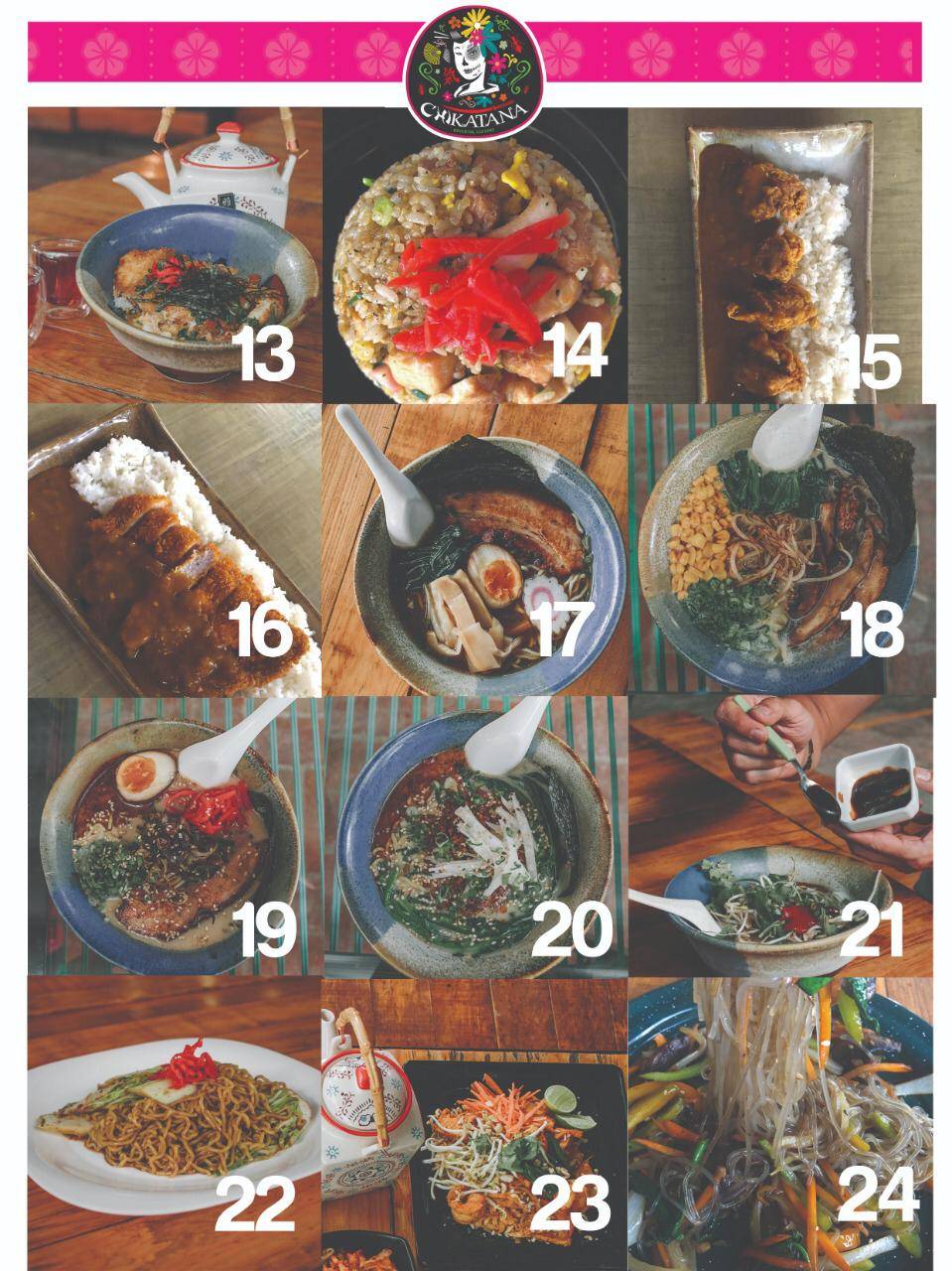 Menu at Chikatana restaurant, San Miguel de Allende