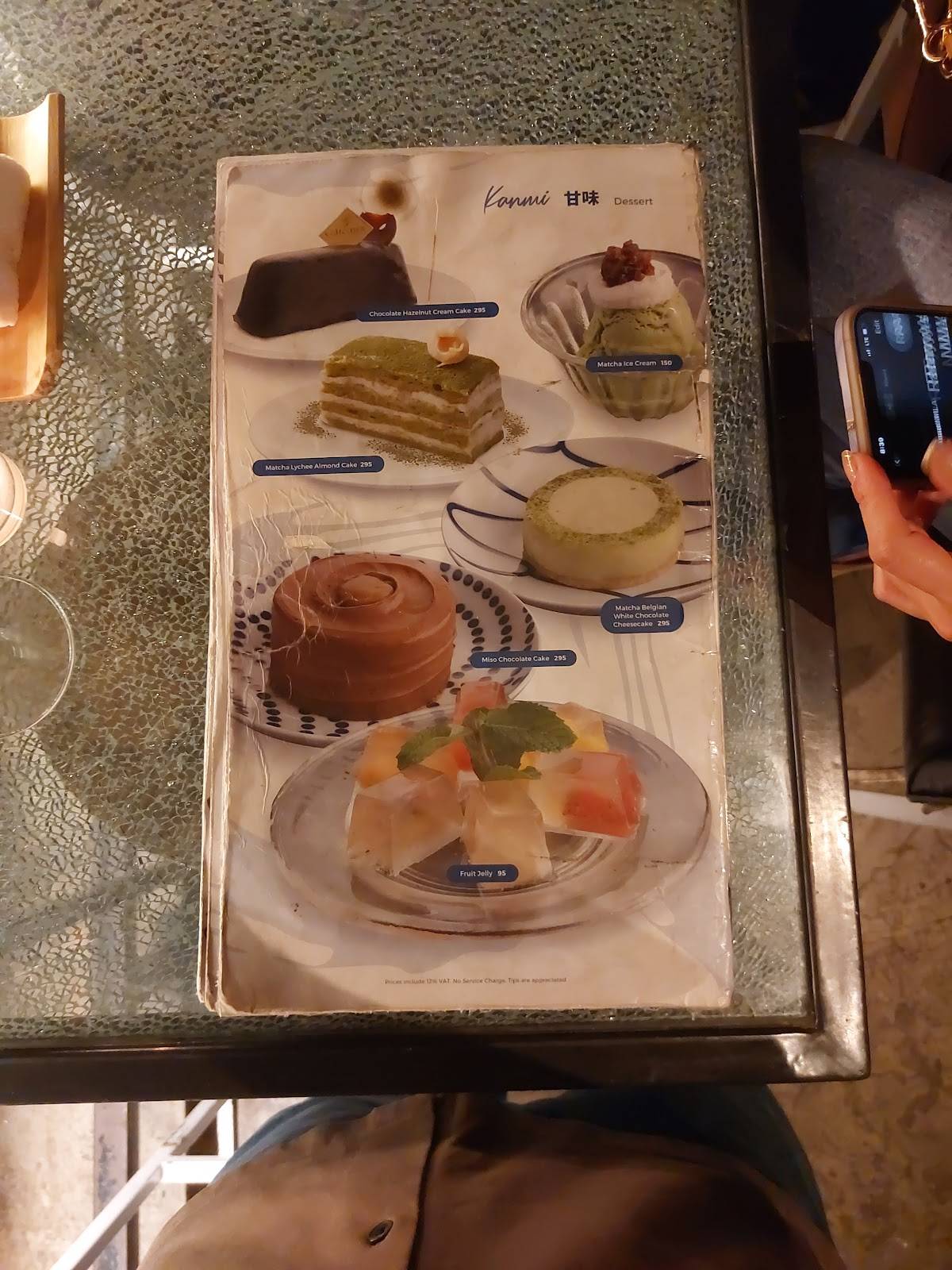 Menu at Chotto Matte restaurant, Taguig