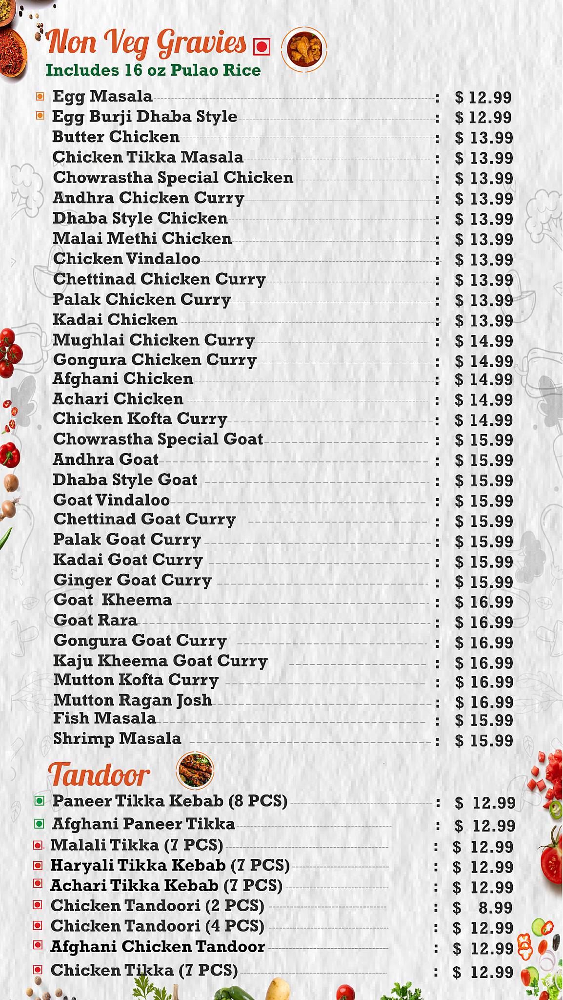 Menu at Chowrastha - Indian Eatery restaurant, Johns Creek