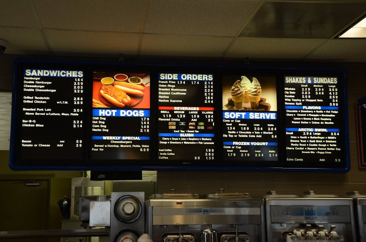 Menu at Cone Palace restaurant, Kokomo