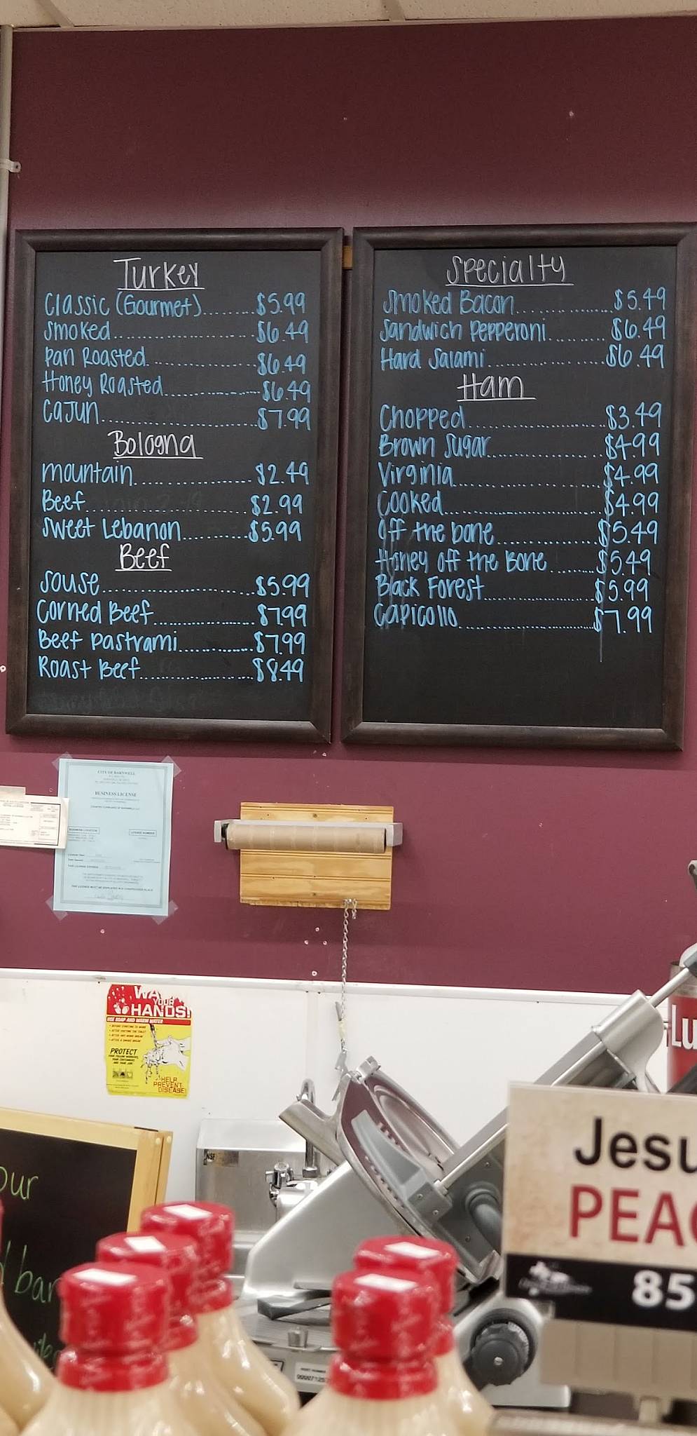 Menu at Country Cupboard of Barnwell, Barnwell