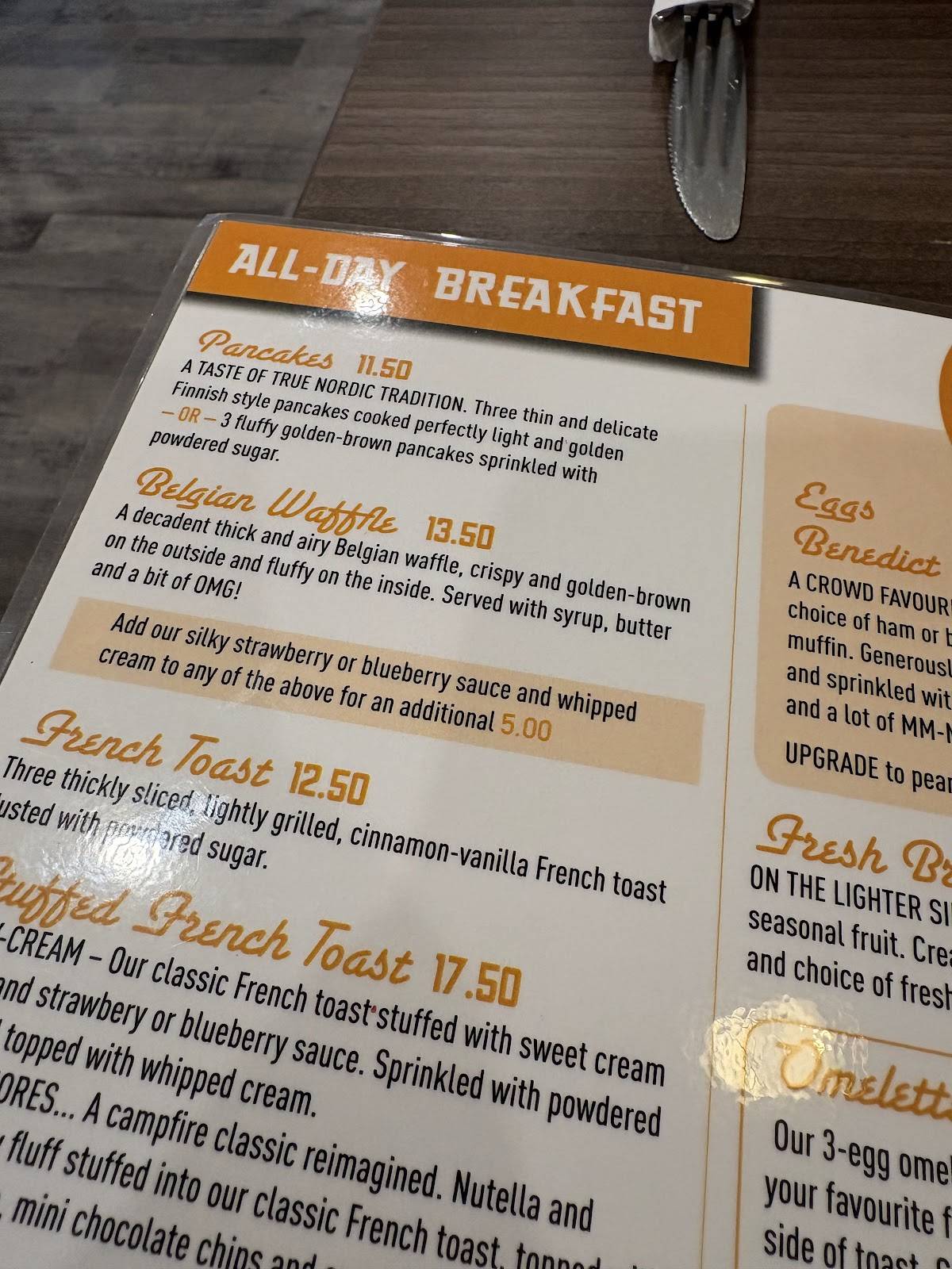 Menu at Dawson Diner (Formerly Sweet G's) restaurant, Thunder Bay