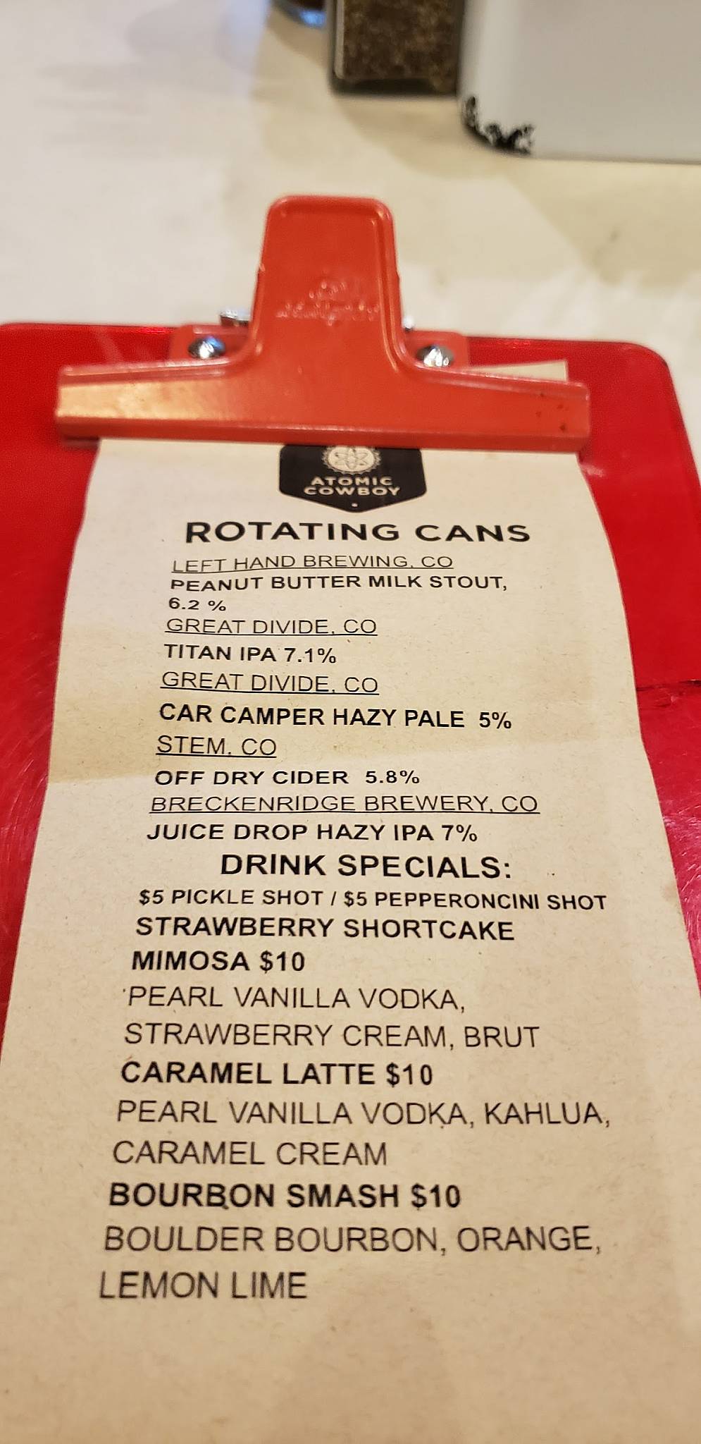 Menu at Atomic Cowboy home of Denver Biscuit Co & Fat Sully's NY Pizza ...
