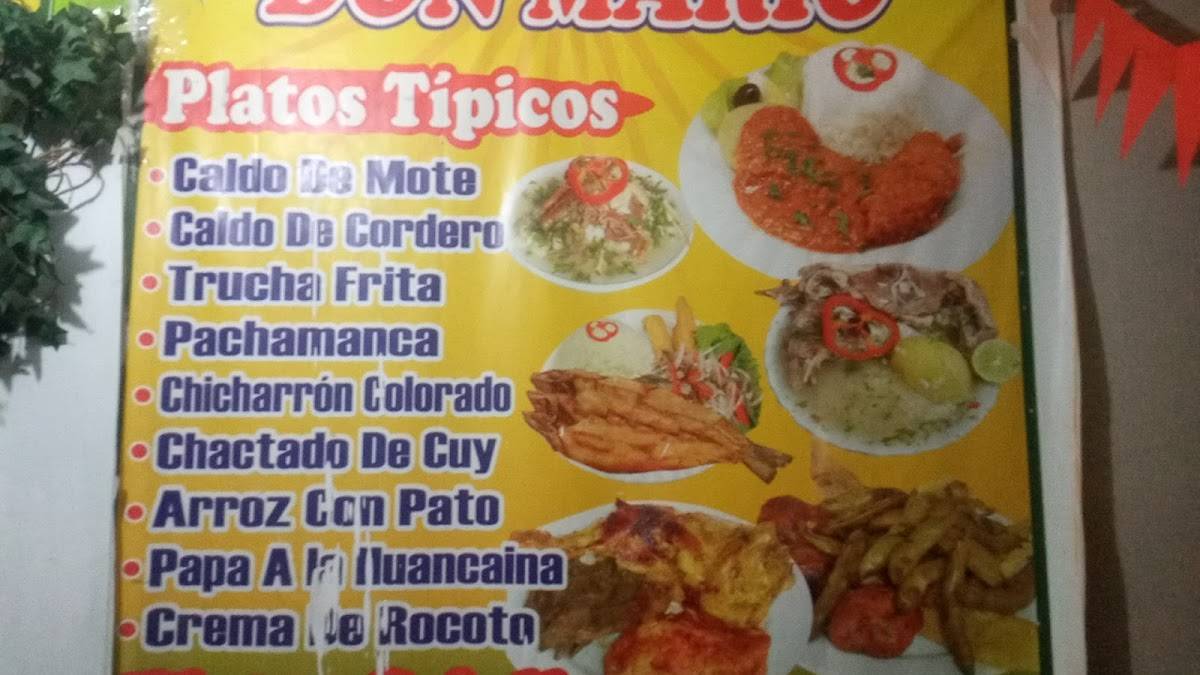 Menu at Restaurant "Don Mario", La Molina