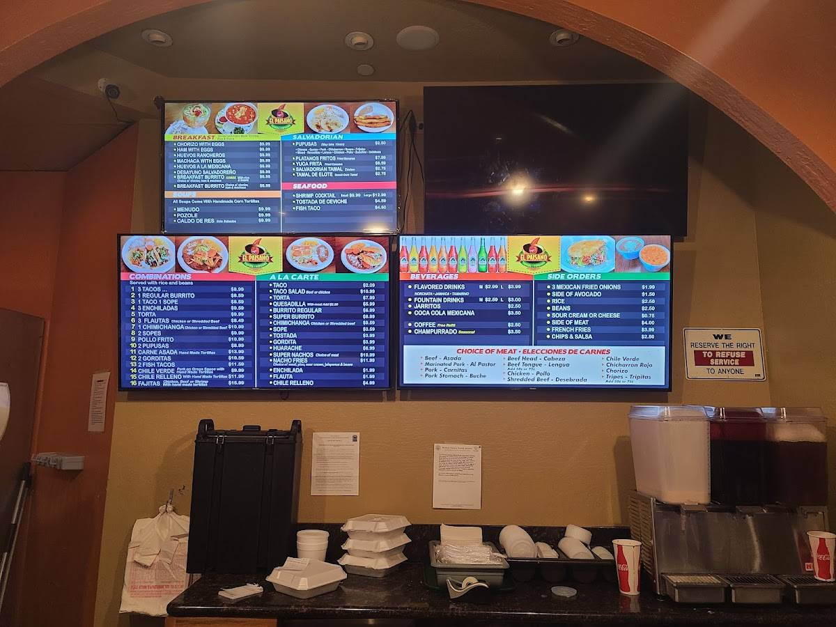 Menu at El Paisano restaurant, Reno, E Plumb Ln