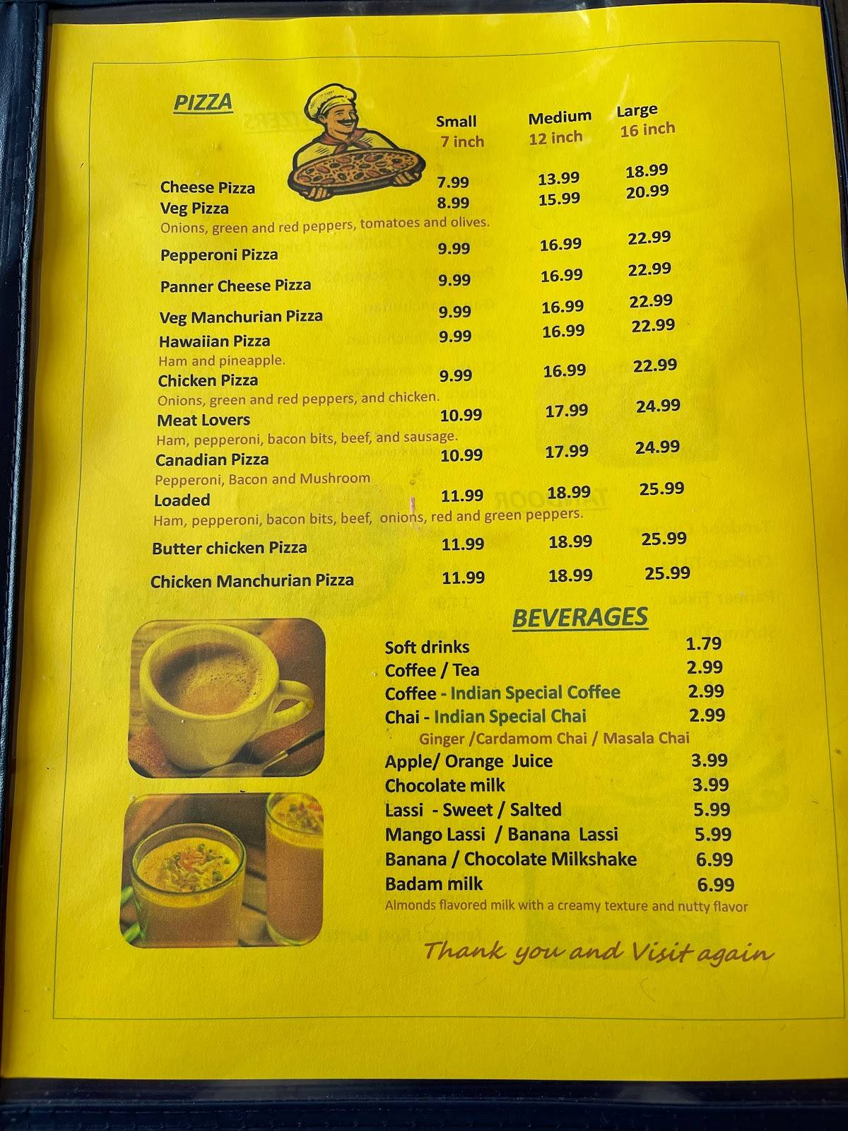 Menu at Restaurant Garuda, Sudbury