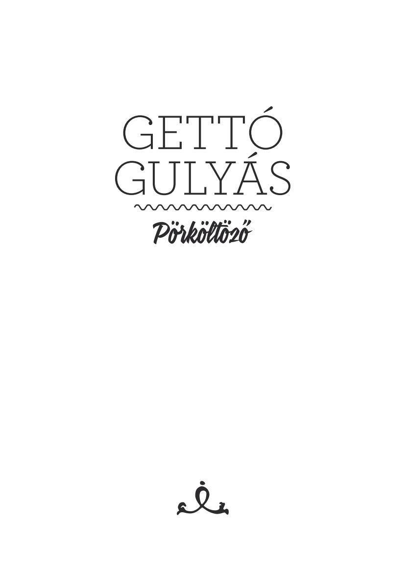 Menu at Gettó Gulyás restaurant, Budapest