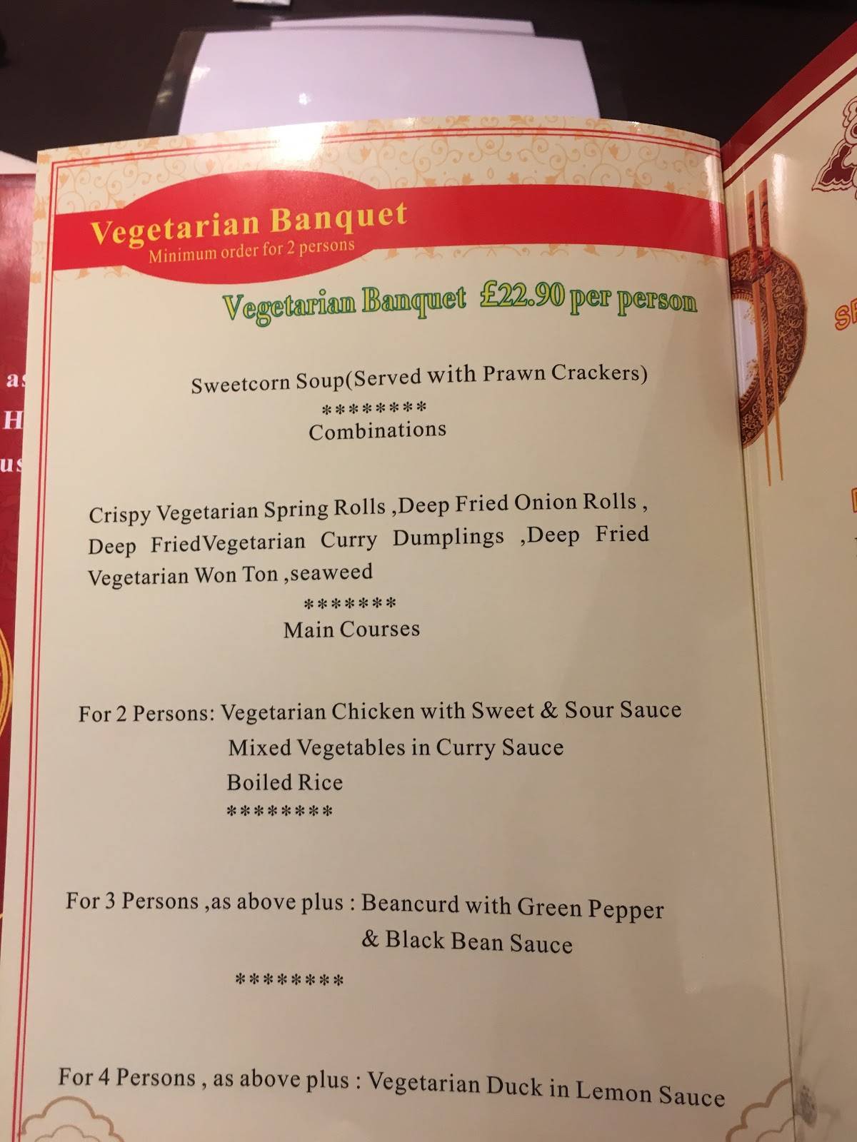 Menu at Golden Kitchen Chinese Restaurant, Salford