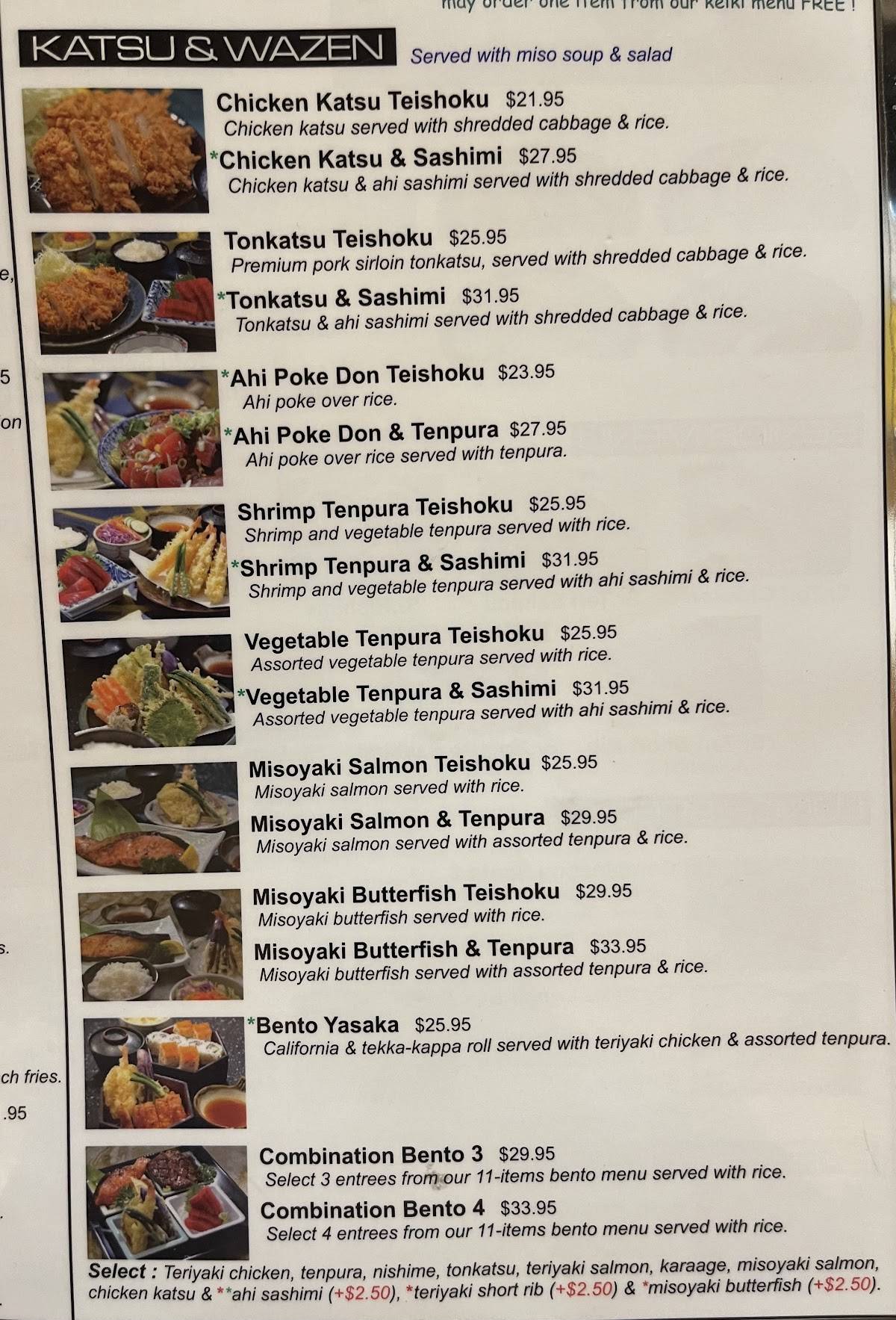Menu at Gyotaku Japanese Restaurant - King Street, Honolulu, S King St