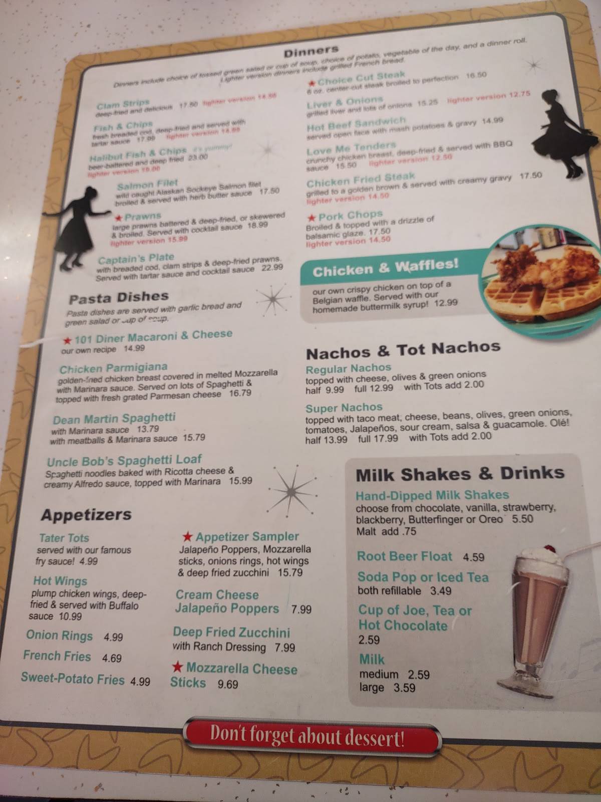 Menu at Hi-Way 101 Diner restaurant, Sequim, 392 W Washington St