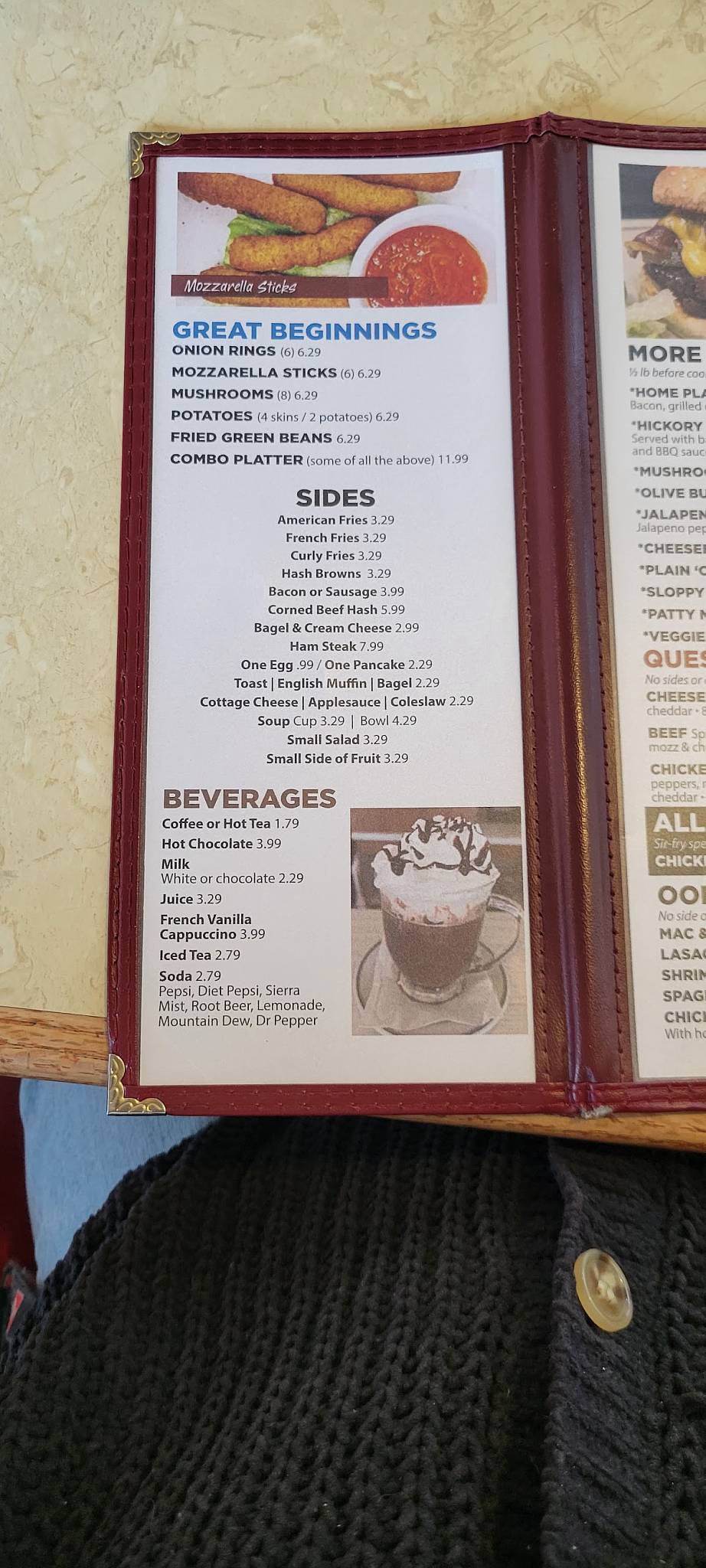Menu at Home Plate Restaurant, Niles