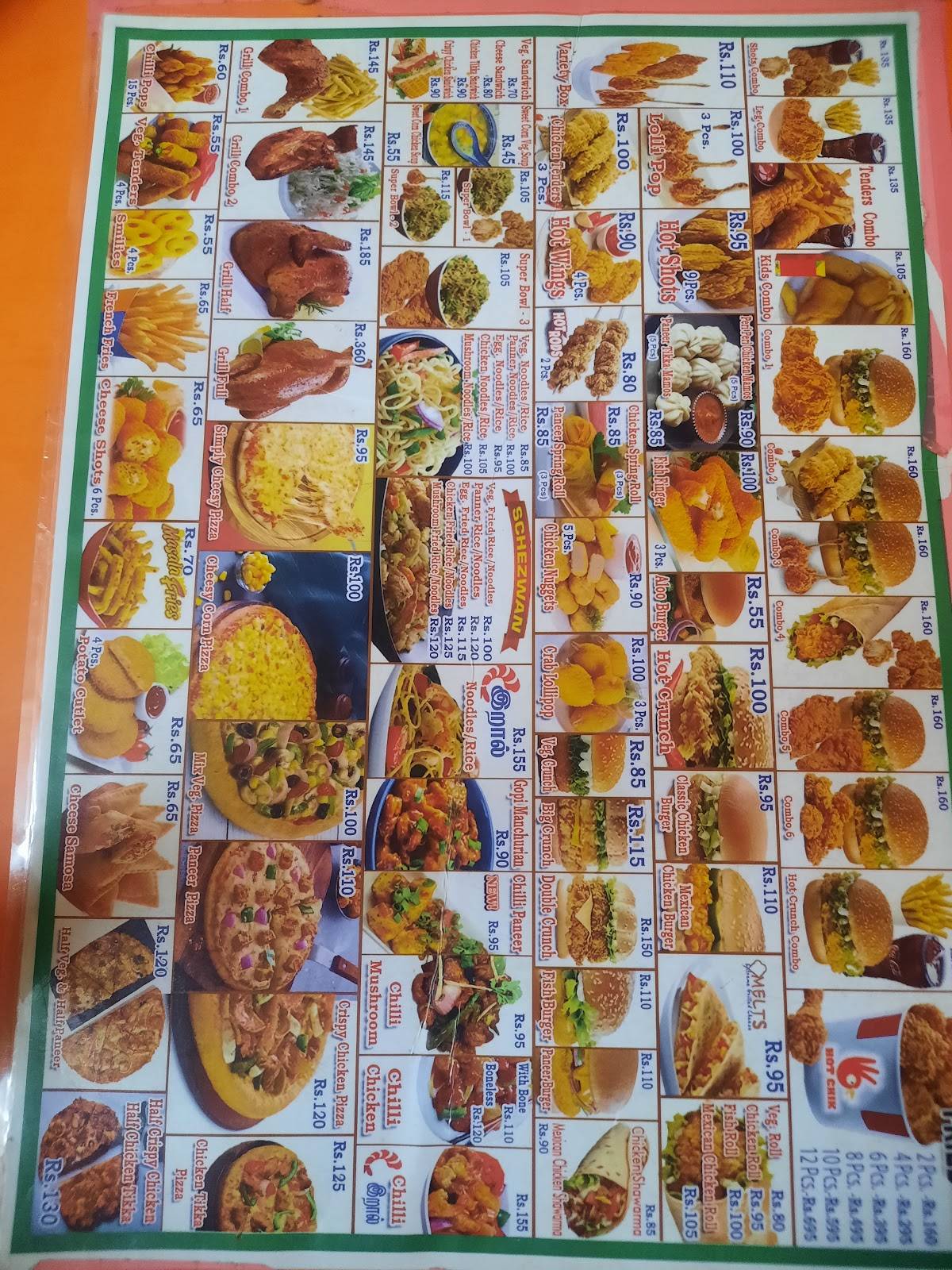 Menu at Hot Chik, Paramakudi