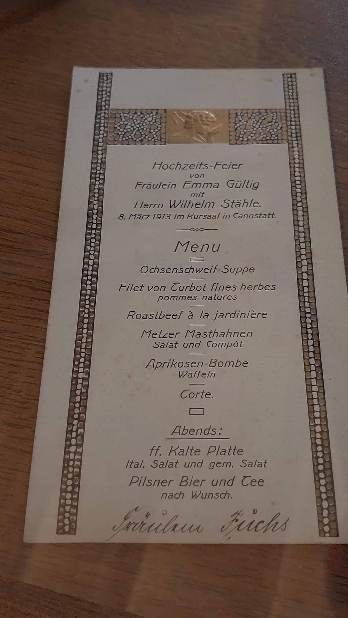 Speisekarte von Hotel Deutscher Kaiser restaurant, Heubach