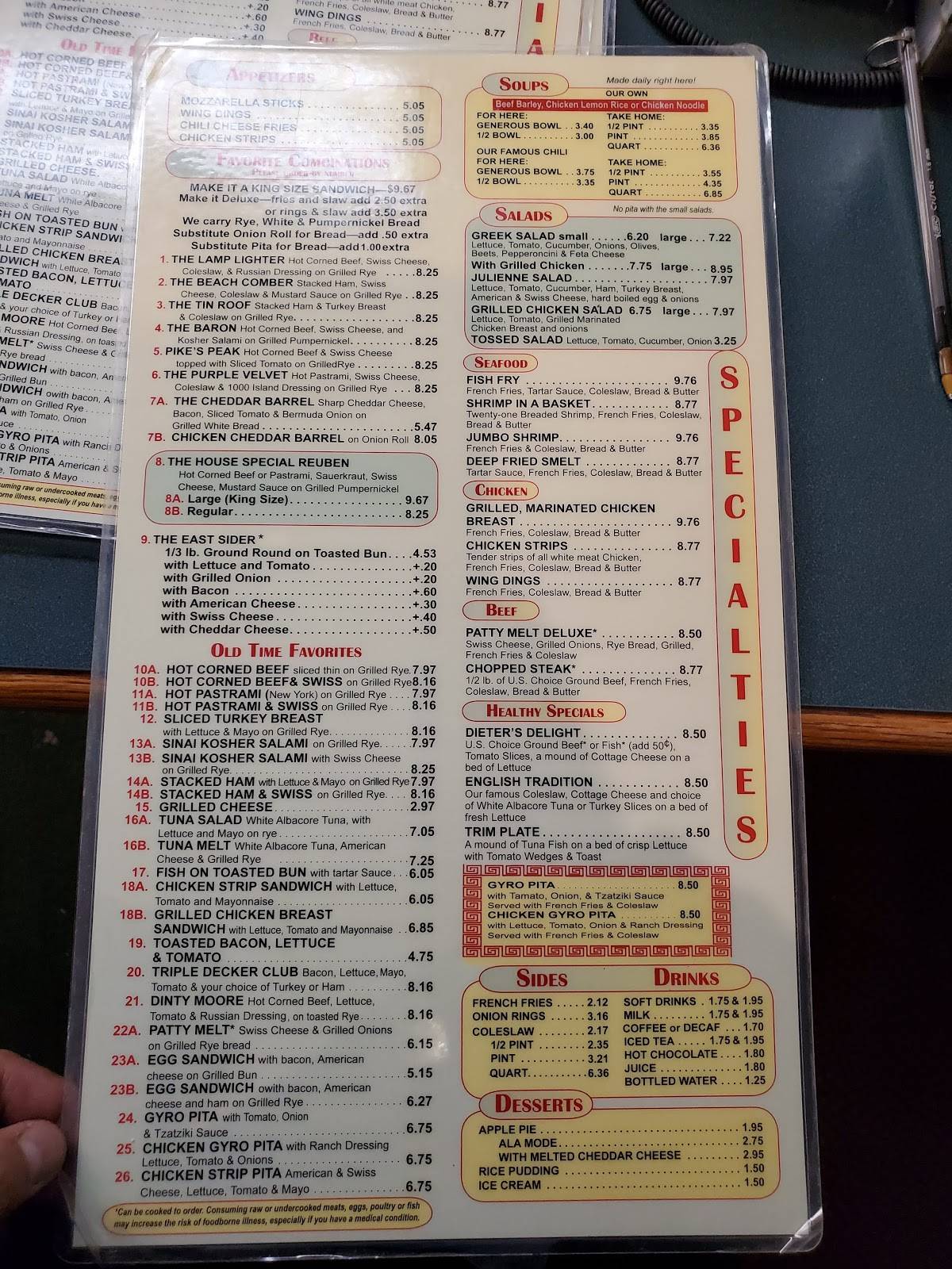 Menu at House of Reuben (Original Owners) restaurant, Sterling Heights