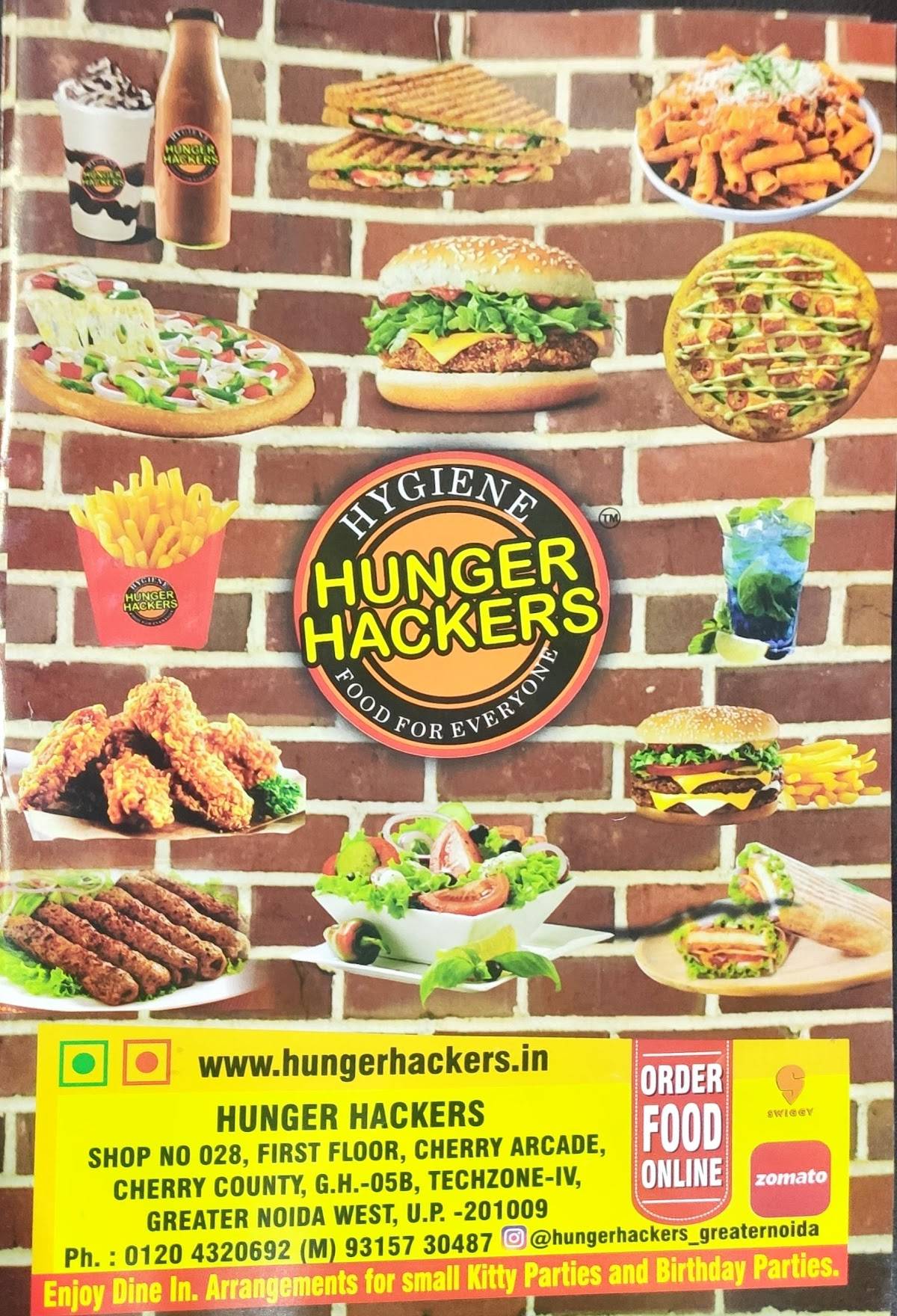 Menu at Hunger Hackers, Greater Noida West, Greater Noida