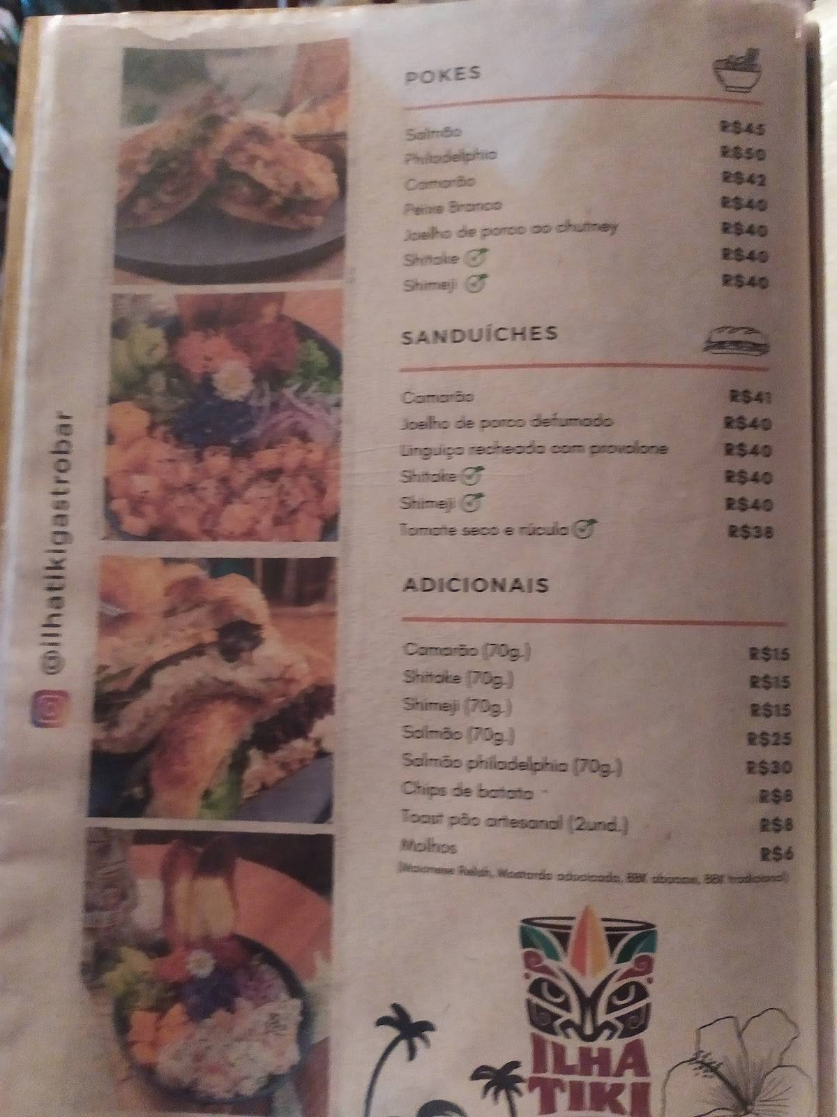 Menu em ILHA TIKI GASTROBAR, Arraial do Cabo