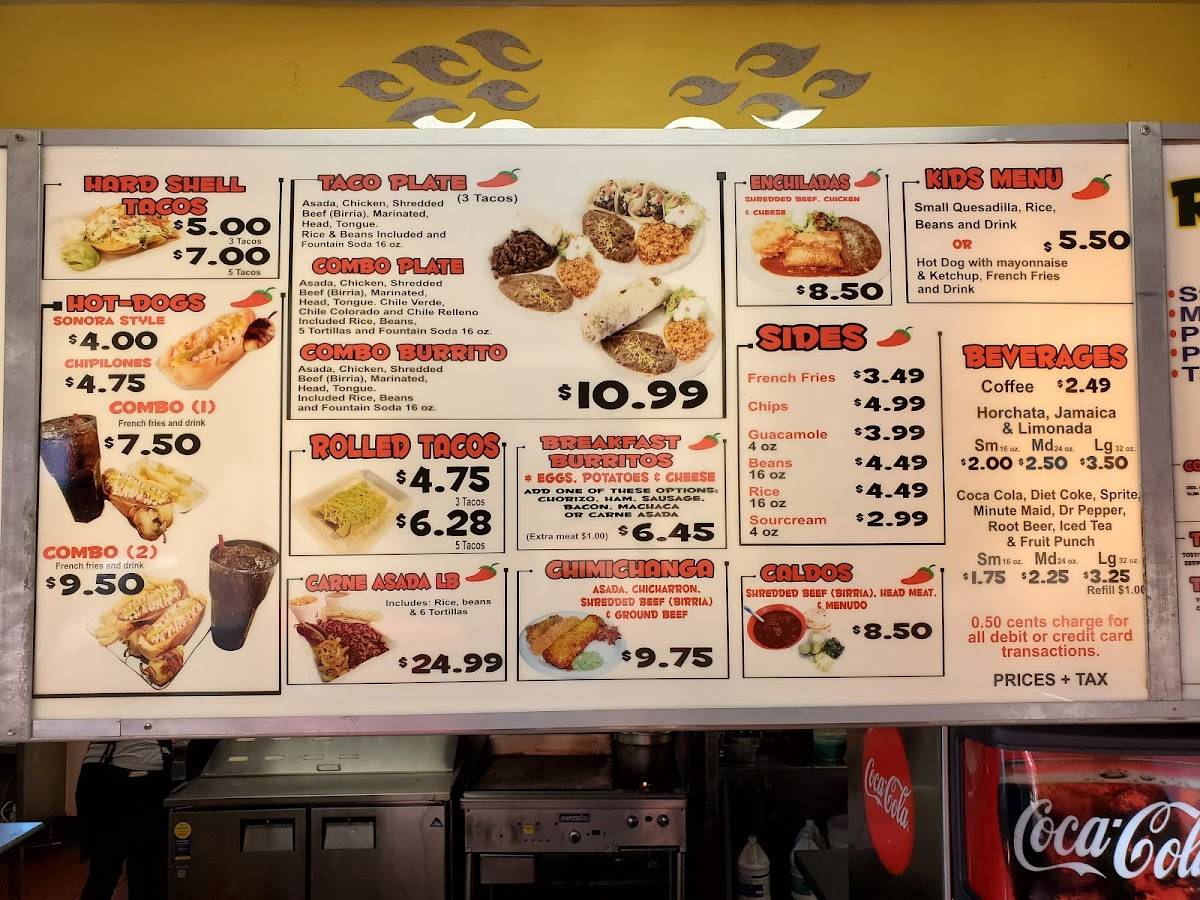 Menu at Jason's Mexican Food - Thornydale restaurant, Tucson, N ...