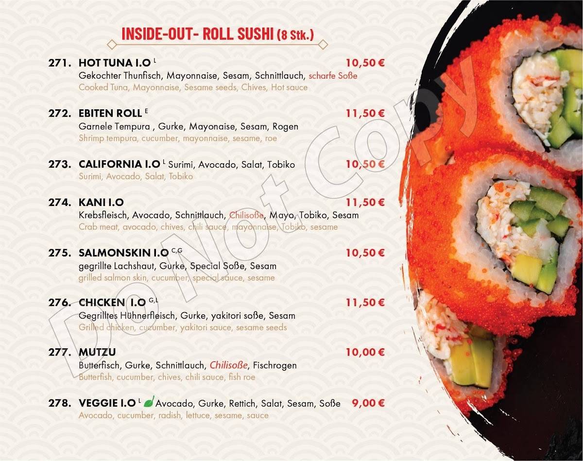 Speisekarte von KOI Sushi, Grill & Soup restaurant, Potsdam