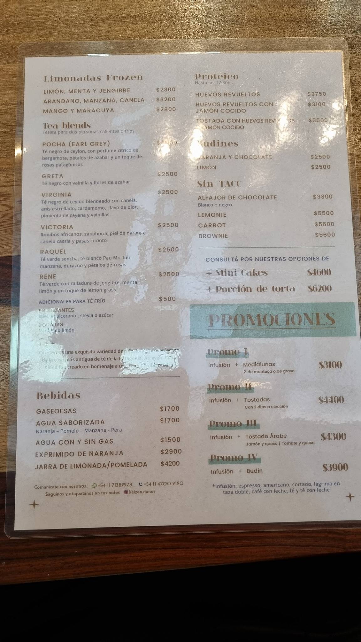 Carta de Kaizen Bar, Ramos Mejía