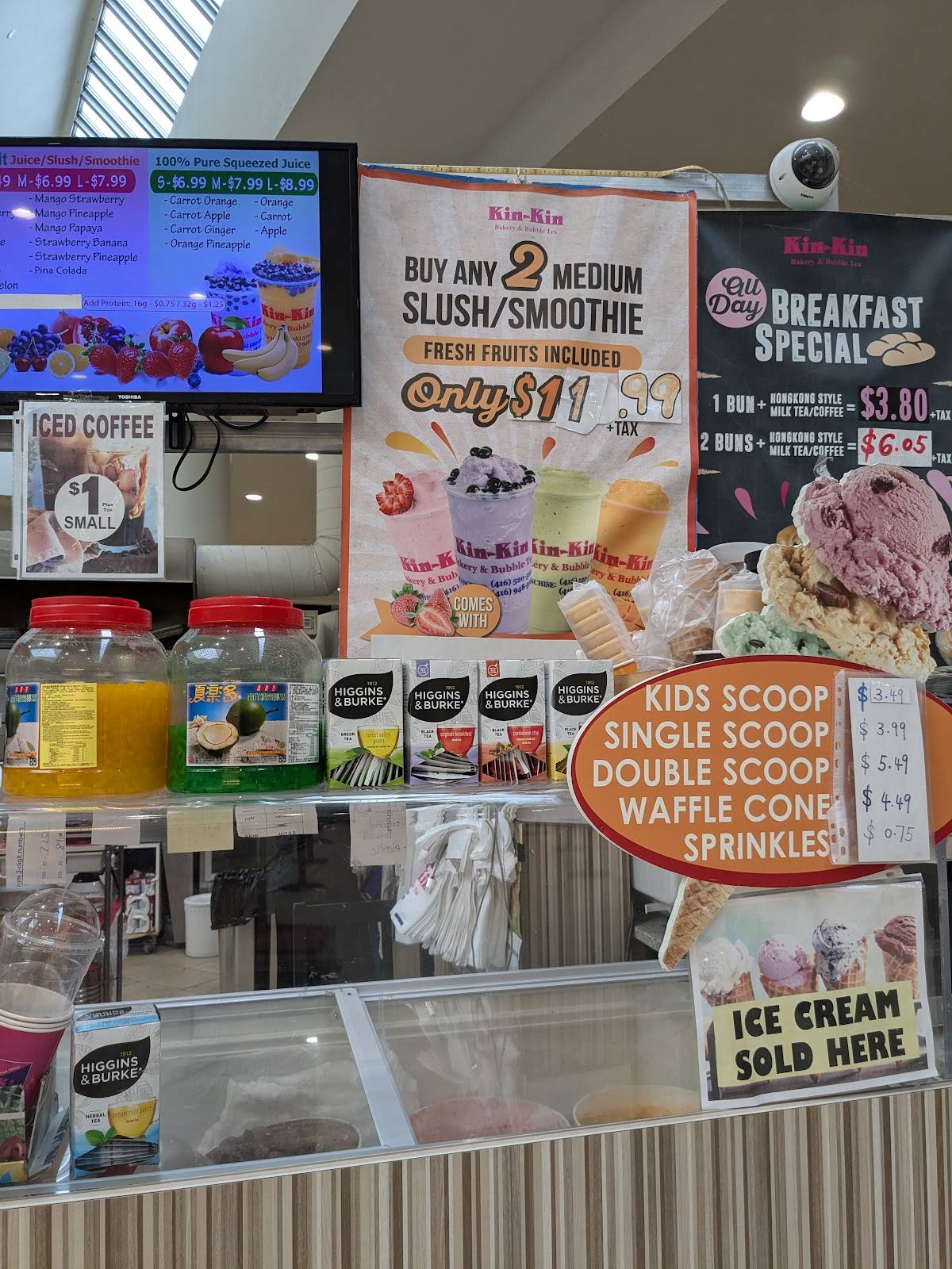 Carta de Kin Kin Bakery & Bubble Tea, Toronto, Gerrard St E
