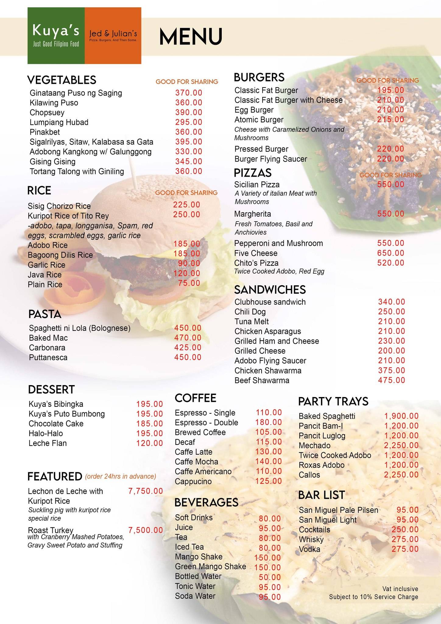Menu at Kuya's at QC restaurant, Quezon City, J2RP+7CM