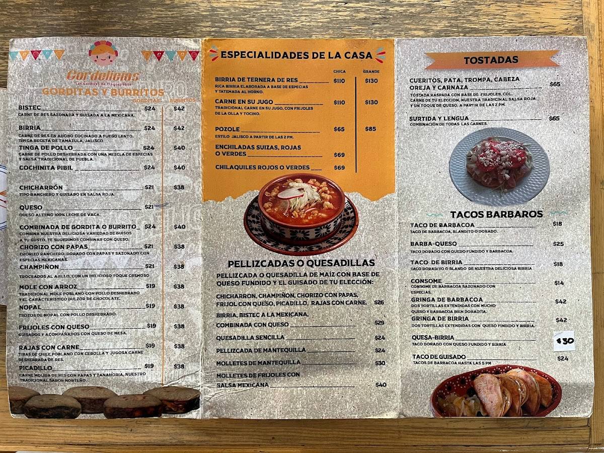 Menu at La Loteria - Cocina Mexicana restaurant, Guadalajara