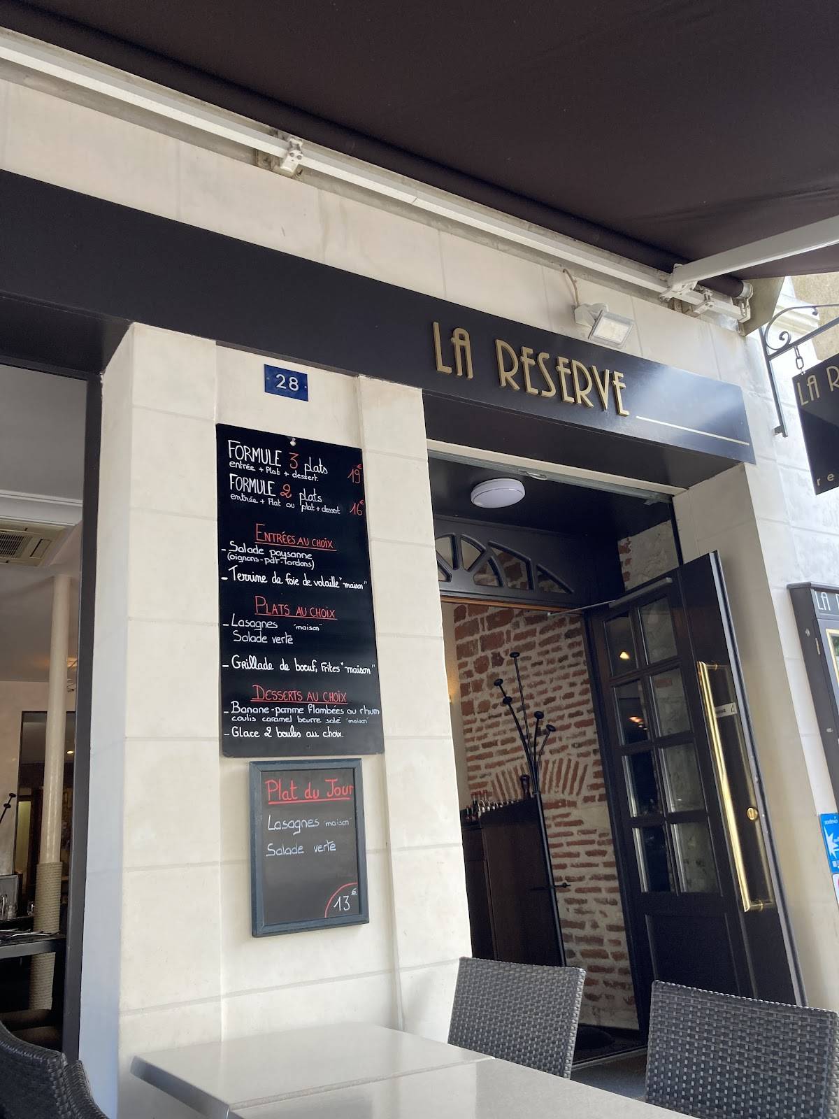 Menu au La Réserve restaurant, Amboise