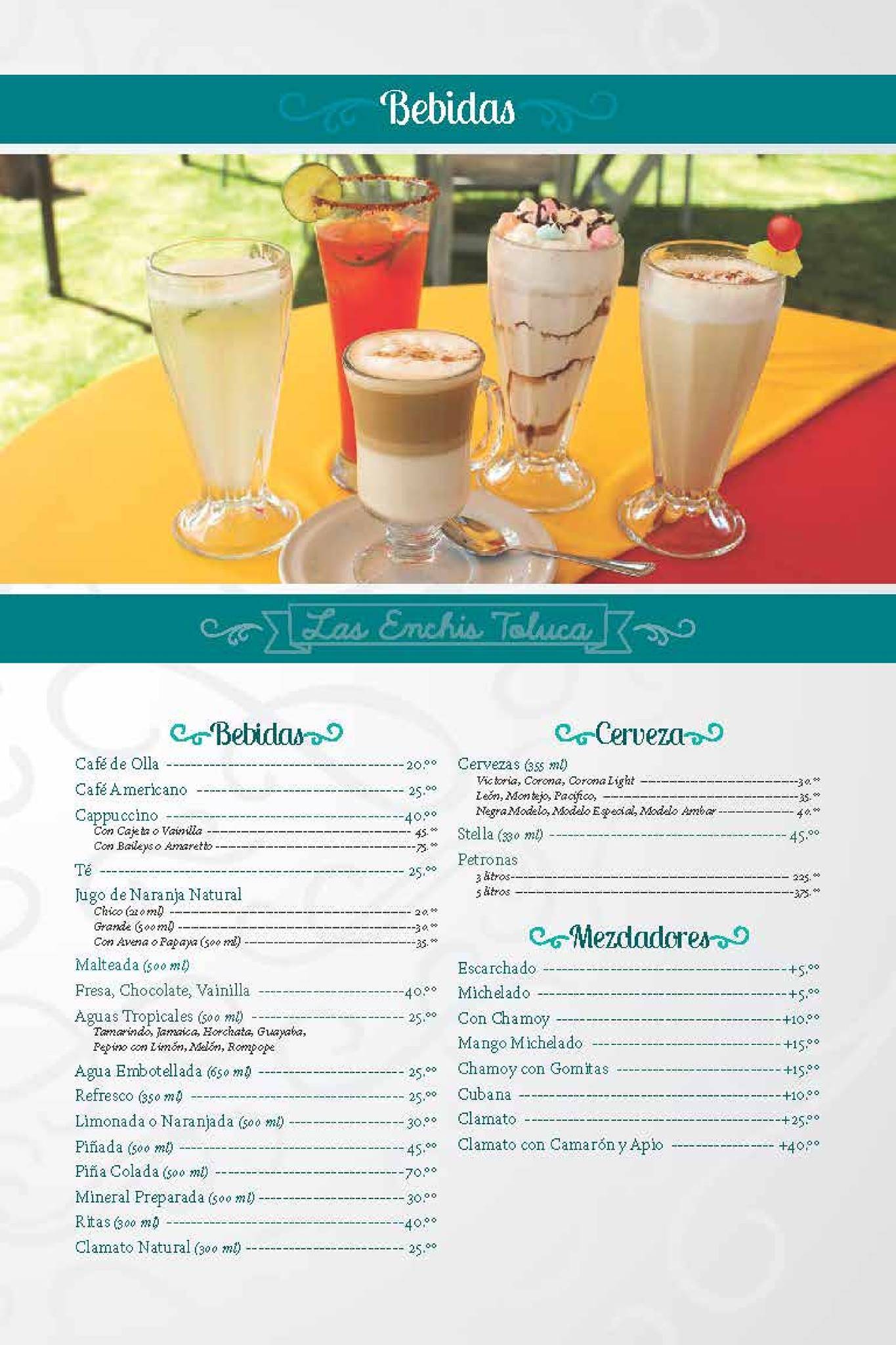 Carta de Alcatráz Restaurante, Atlacomulco