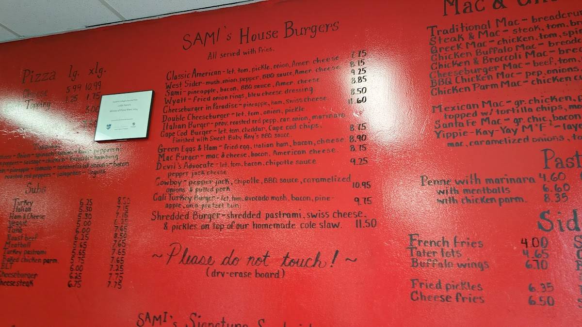 Menu at Little Sami's restaurant, Brockton, W Chestnut St