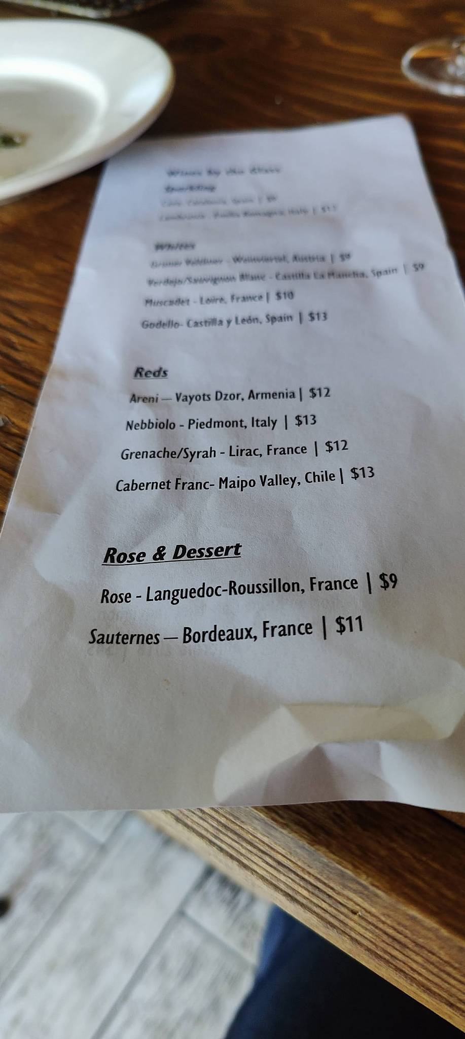 Menu at Lost And Found restaurant, Long Beach