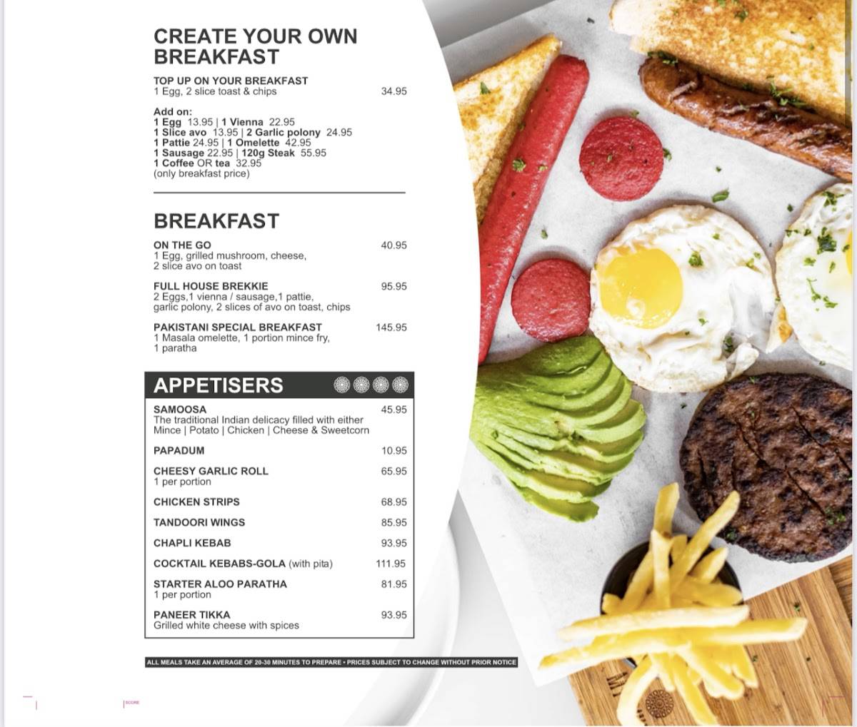 Menu at MY Diners Rosebank (Halaal) restaurant, Johannesburg