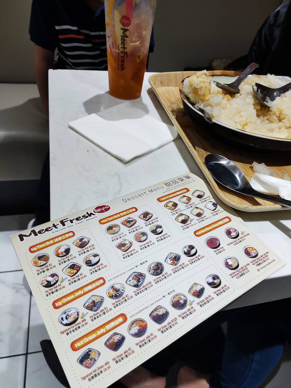 Menu at Meet Fresh restaurant, London