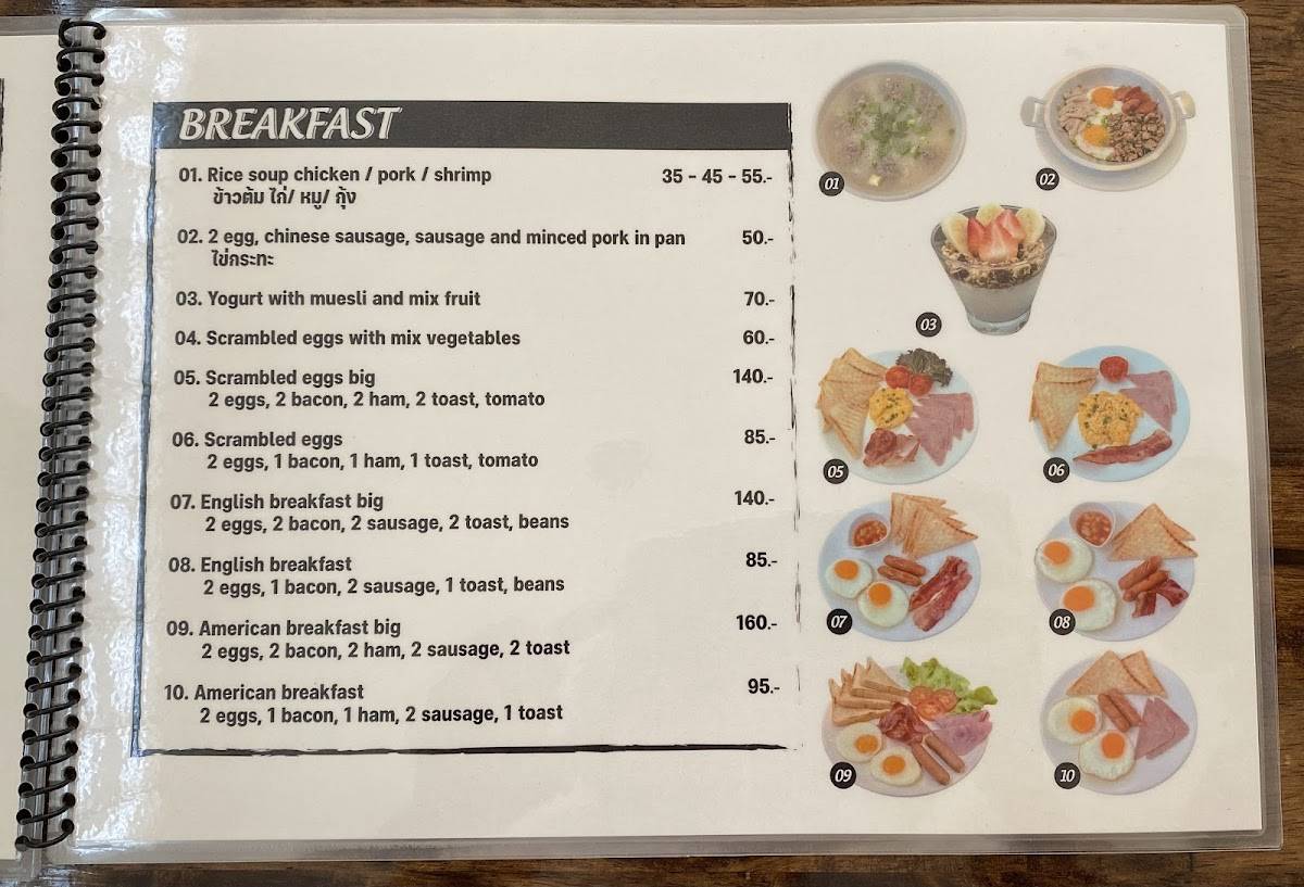Menu at My Restaurant, Hua Hin