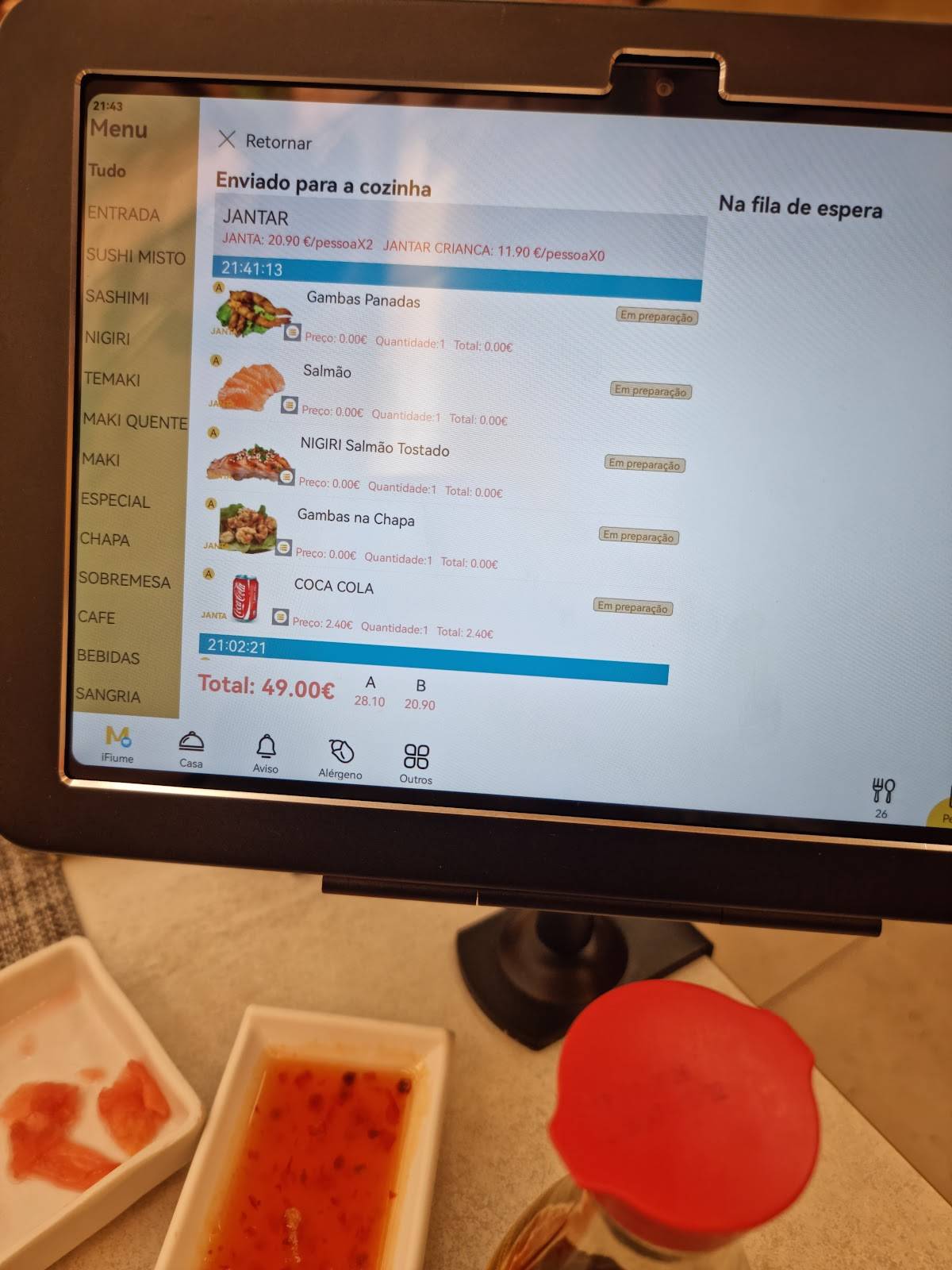 Menu em Ninki Sushi - Gaia restaurante, Vila Nova de Gaia