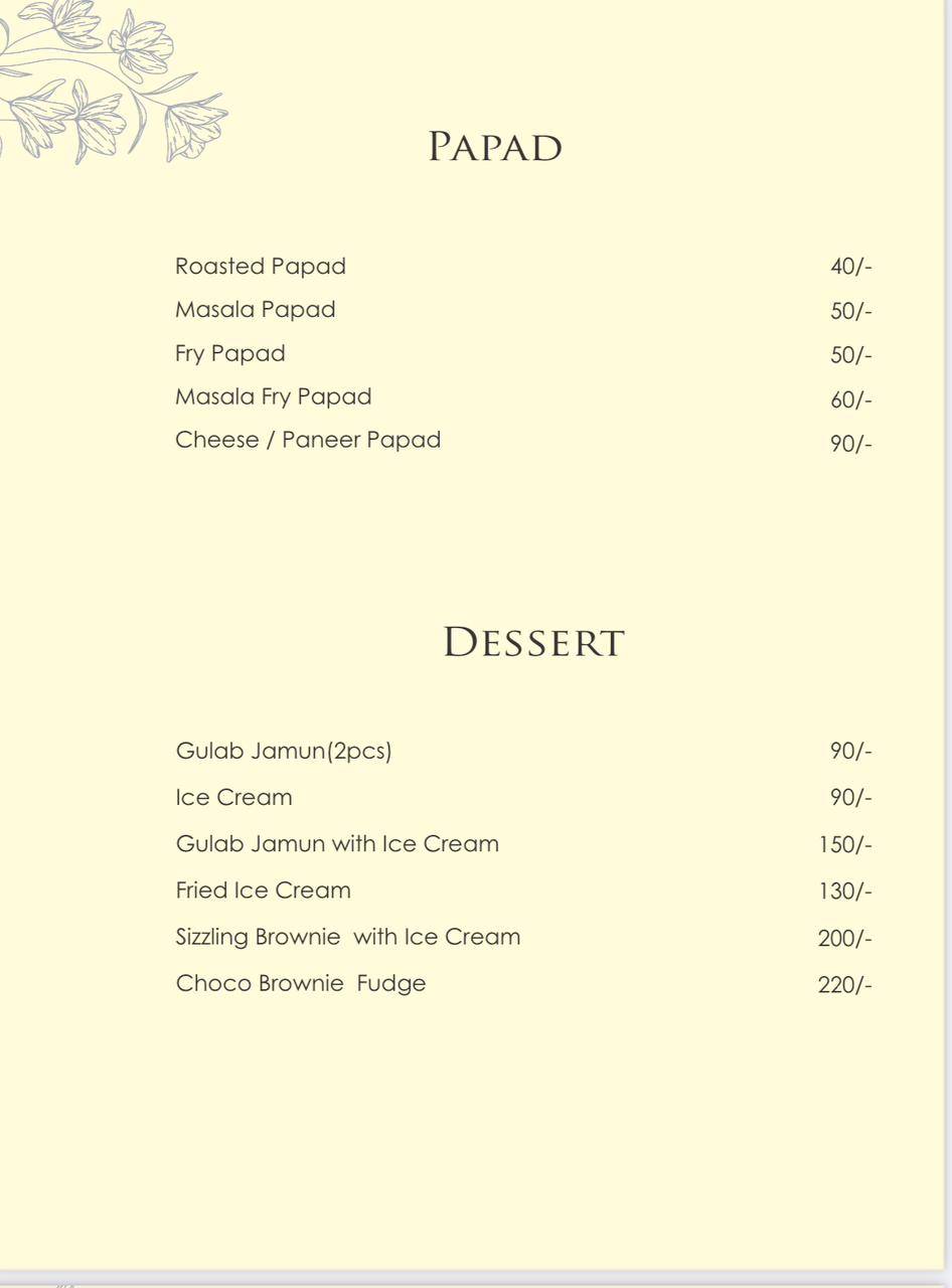 Menu at Nirvana Cafe Restro Lounge, Kekri