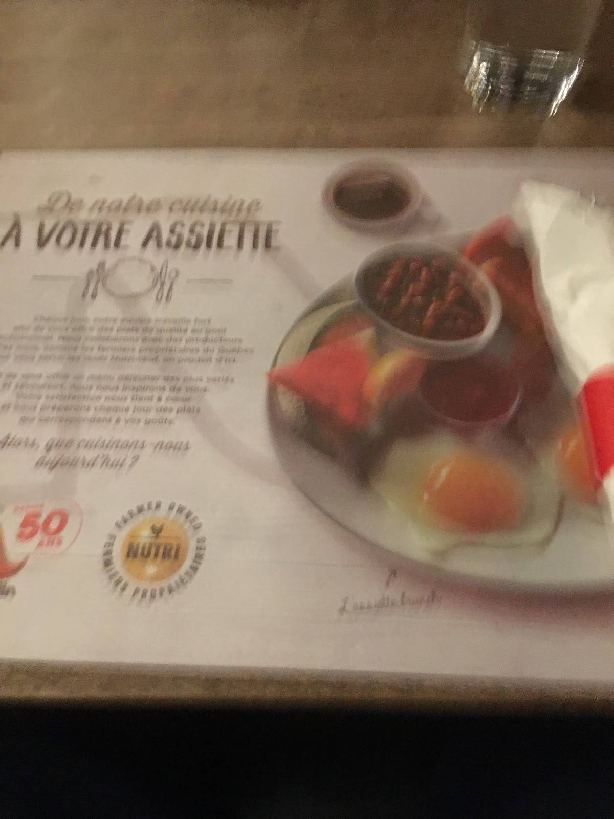 Menu au Restaurant Normandin Place de la Cité, Québec, Boulevard ...