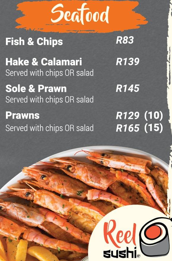 Menu at On Point Waterfront restaurant, Durban
