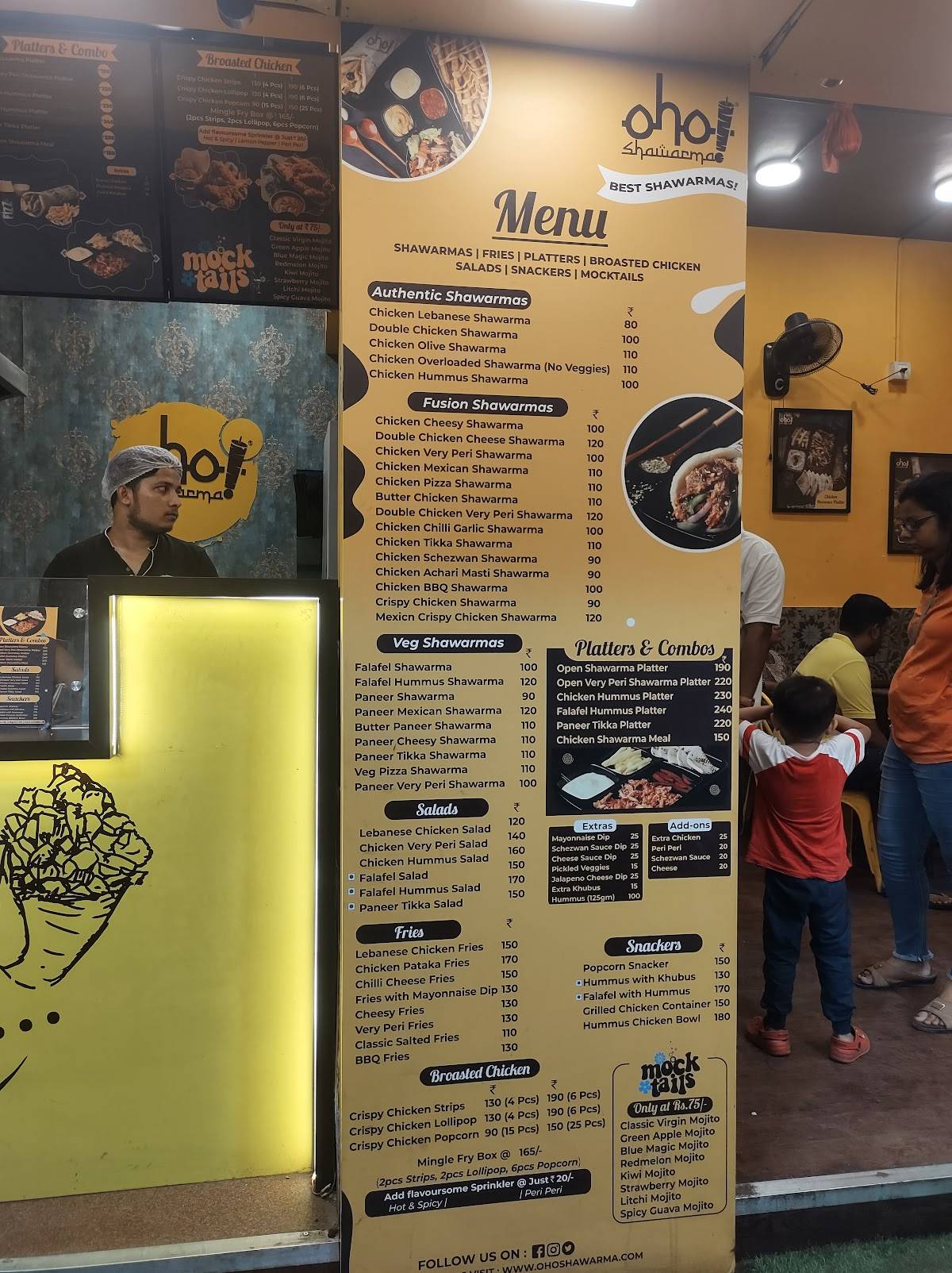 Menu at Oho Shawarma Alibag, Alibag