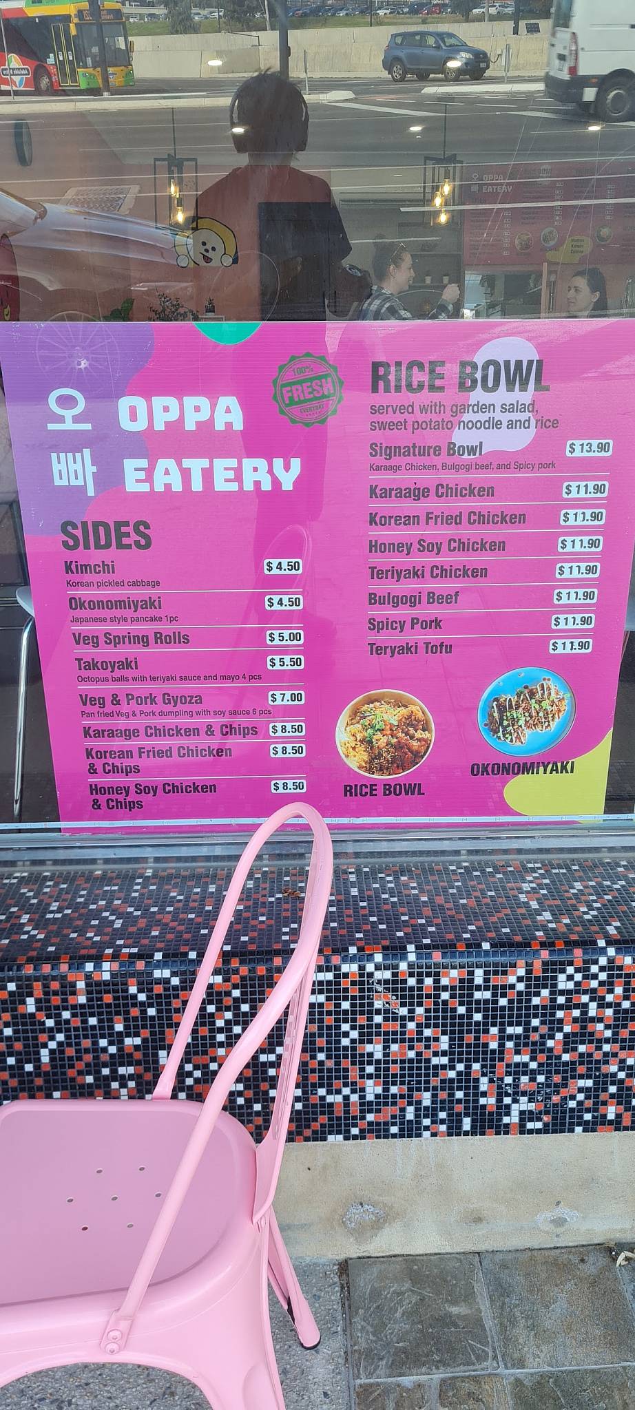Menu at Oppa Eatery restaurant, Bedford Park
