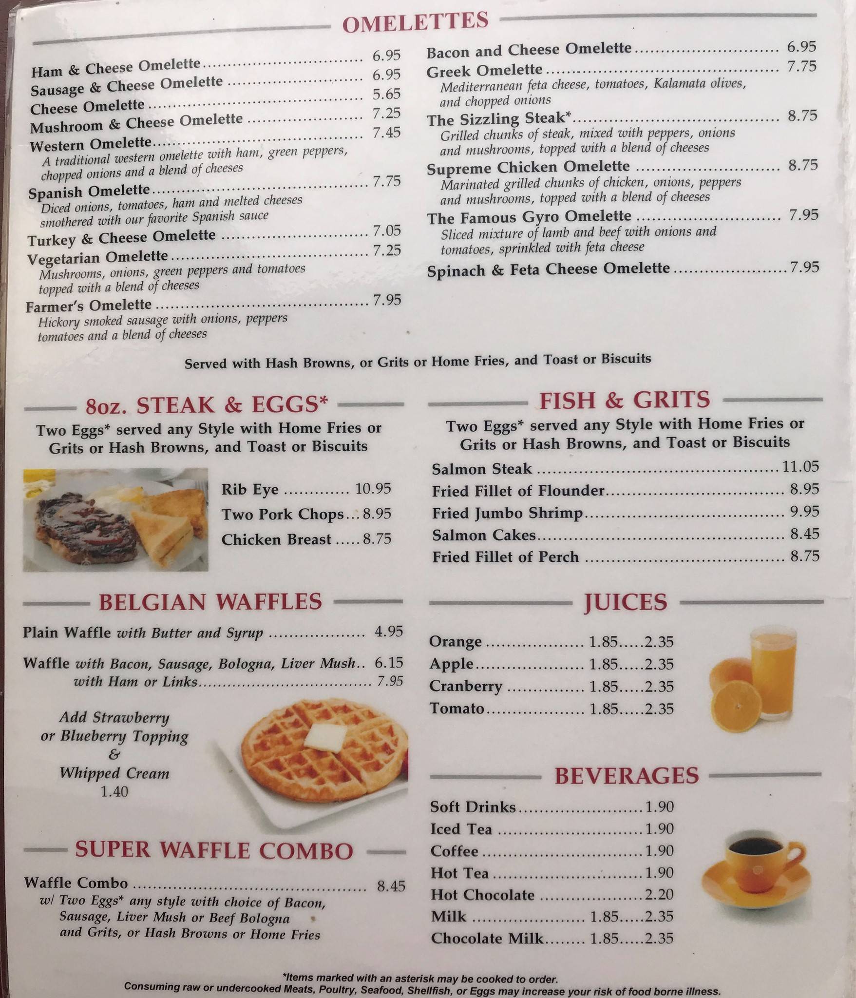 Menu at Park Place Restaurant, Charlotte