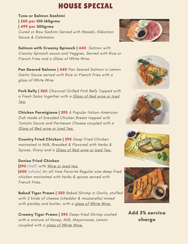 Menu at Perot Resto Bar and Grill, Antipolo