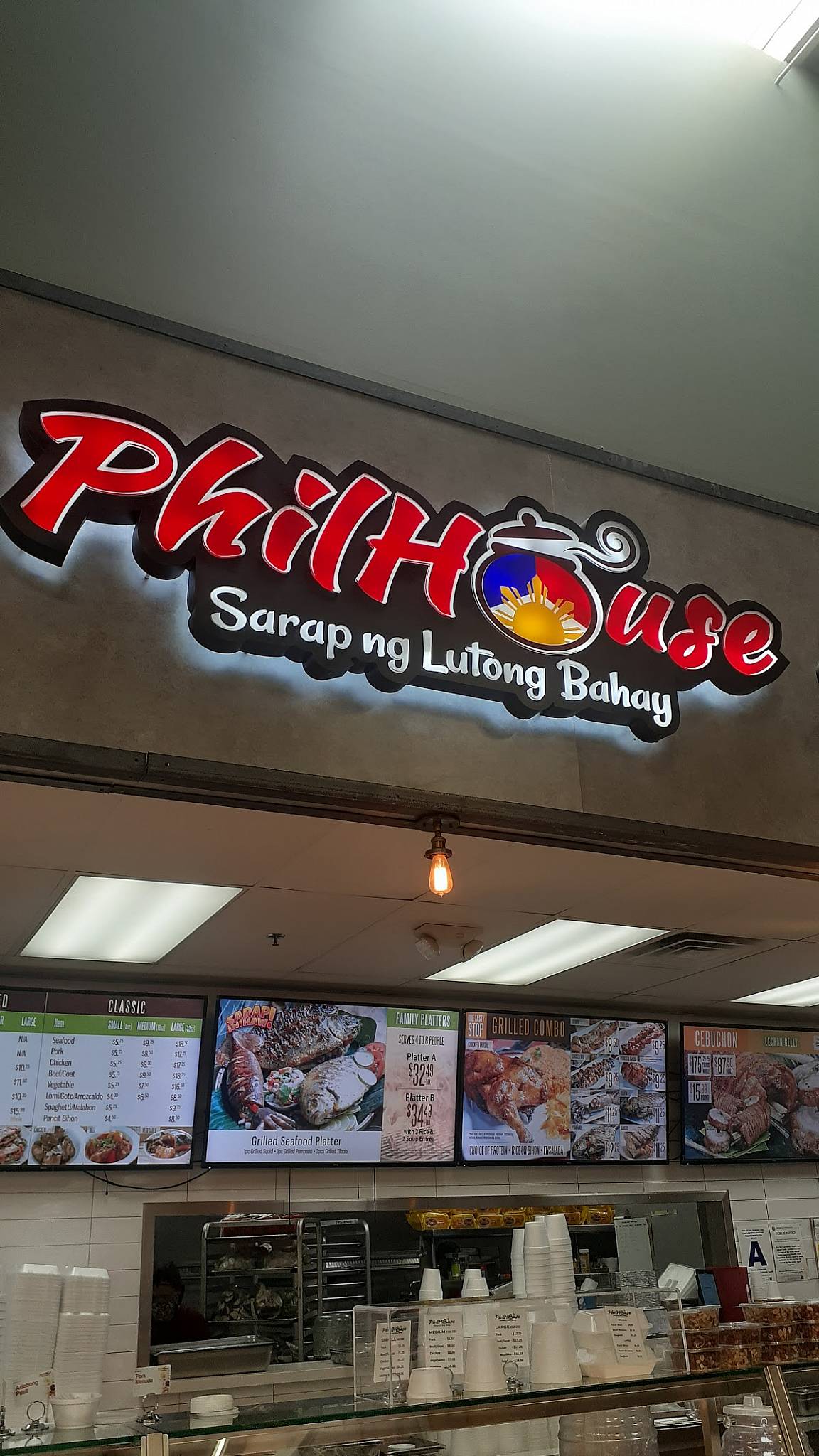 Menu at PhilHouse restaurant, Temecula