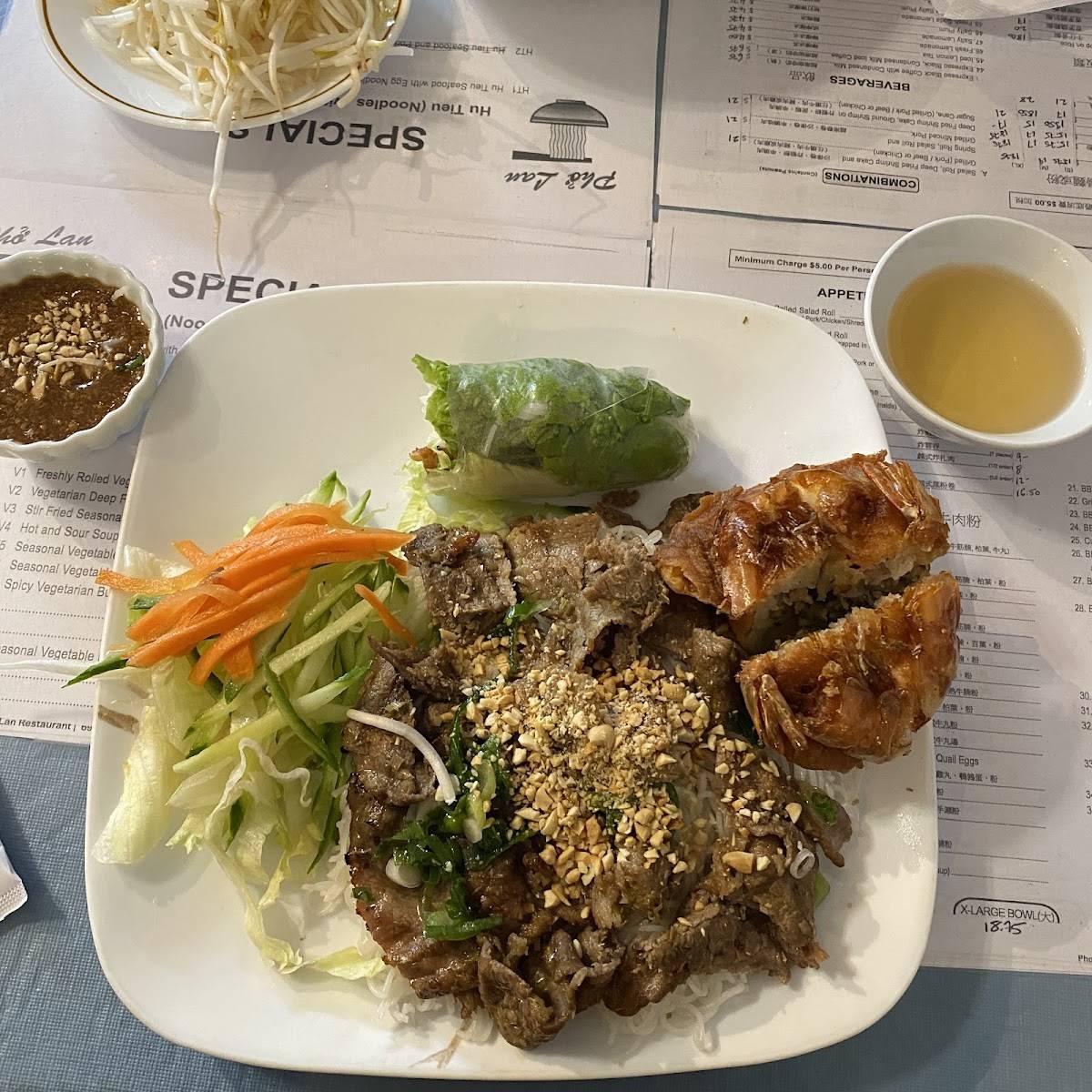 Menu at Pho Lan Beef Noodle Soup Restaurant, Richmond