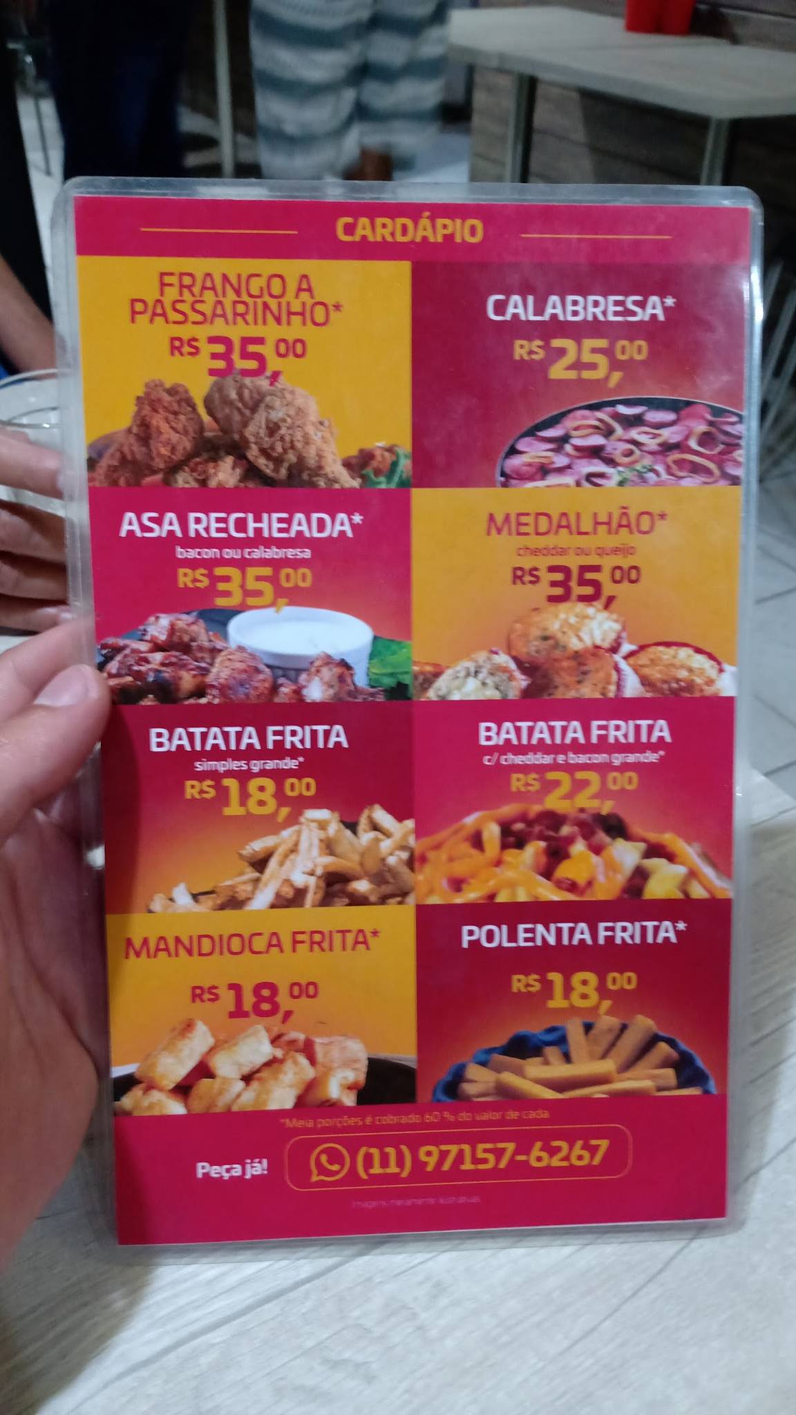 Carta del restaurante Pico do Frango Frito, São Paulo