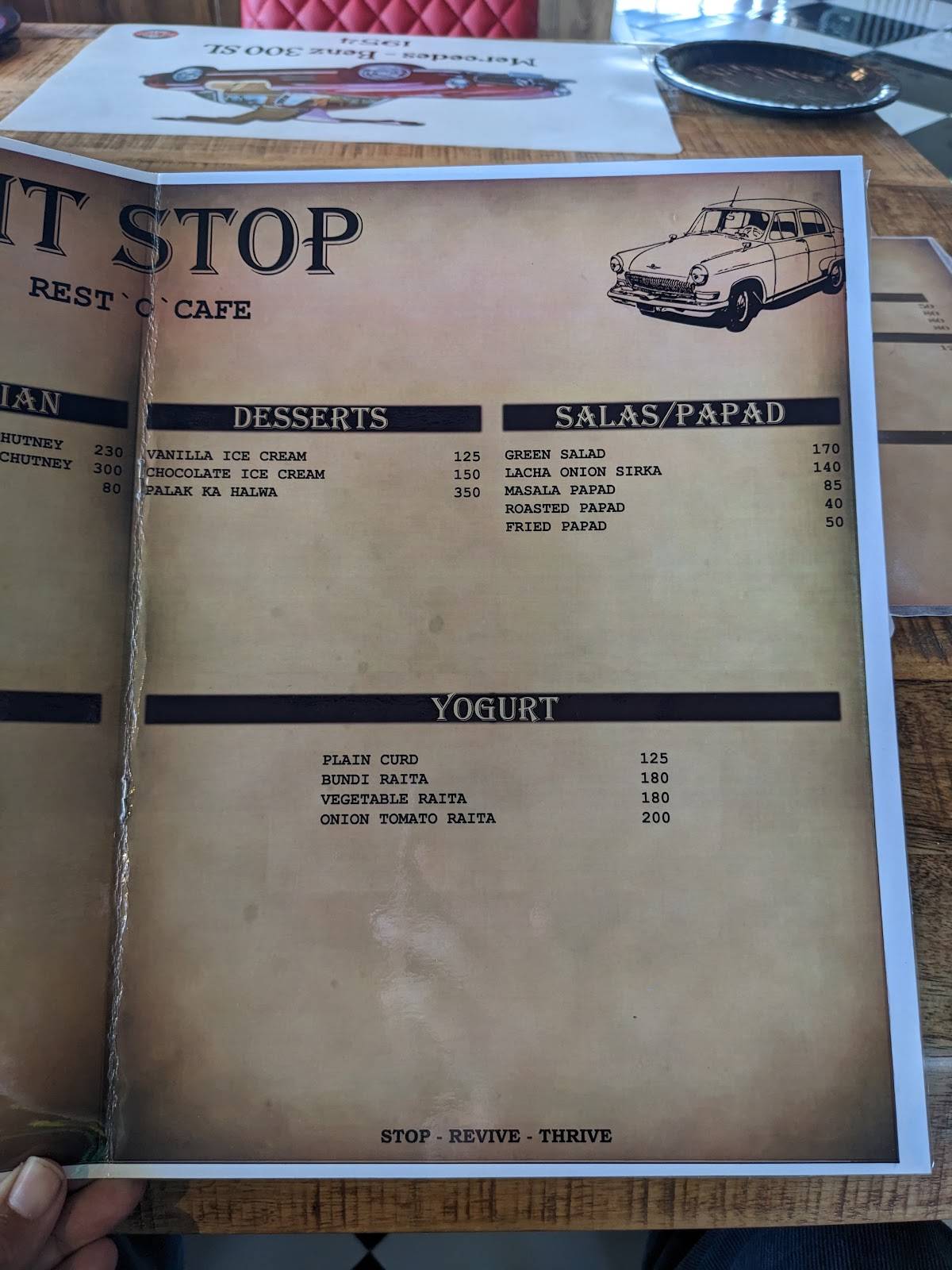 Menu at Pit Stop Deogarh ( Cafe & Restaurant ), India