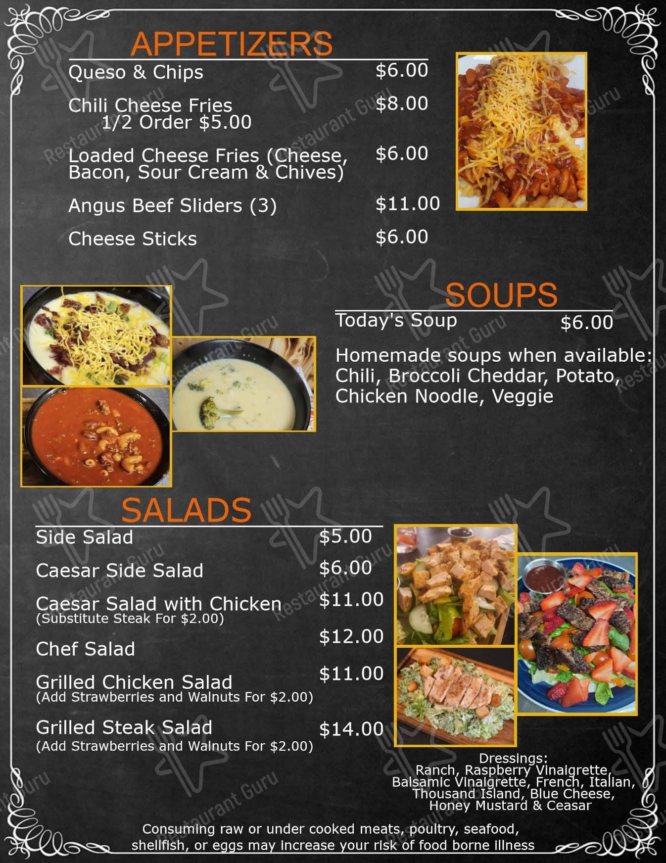 Menu at Ricketts Family Restaurant, Eminence