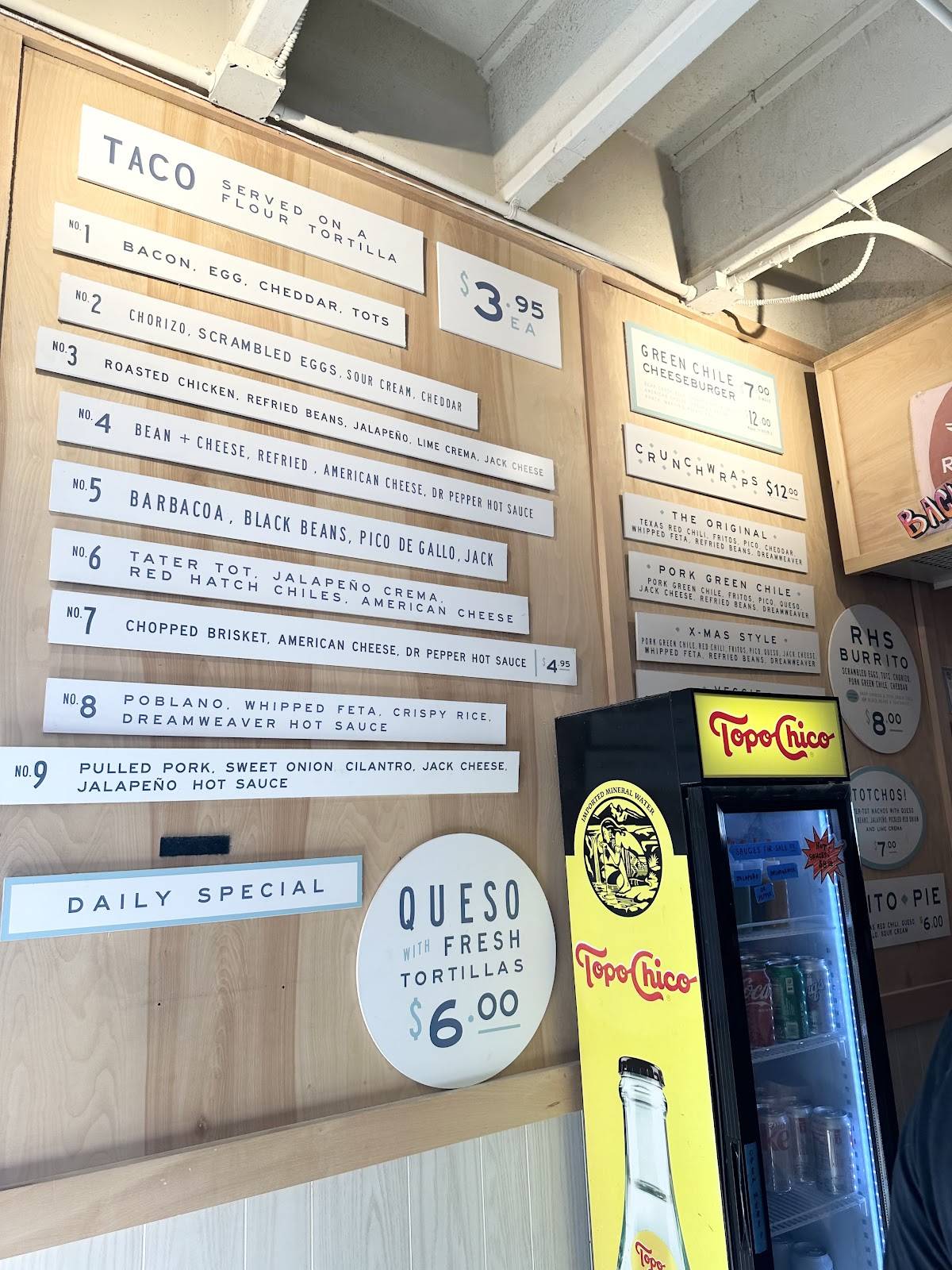 Menu at Redheaded Stranger restaurant, Nashville
