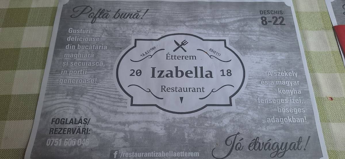 Speisekarte von Restaurant Izabella Étterem, Praid