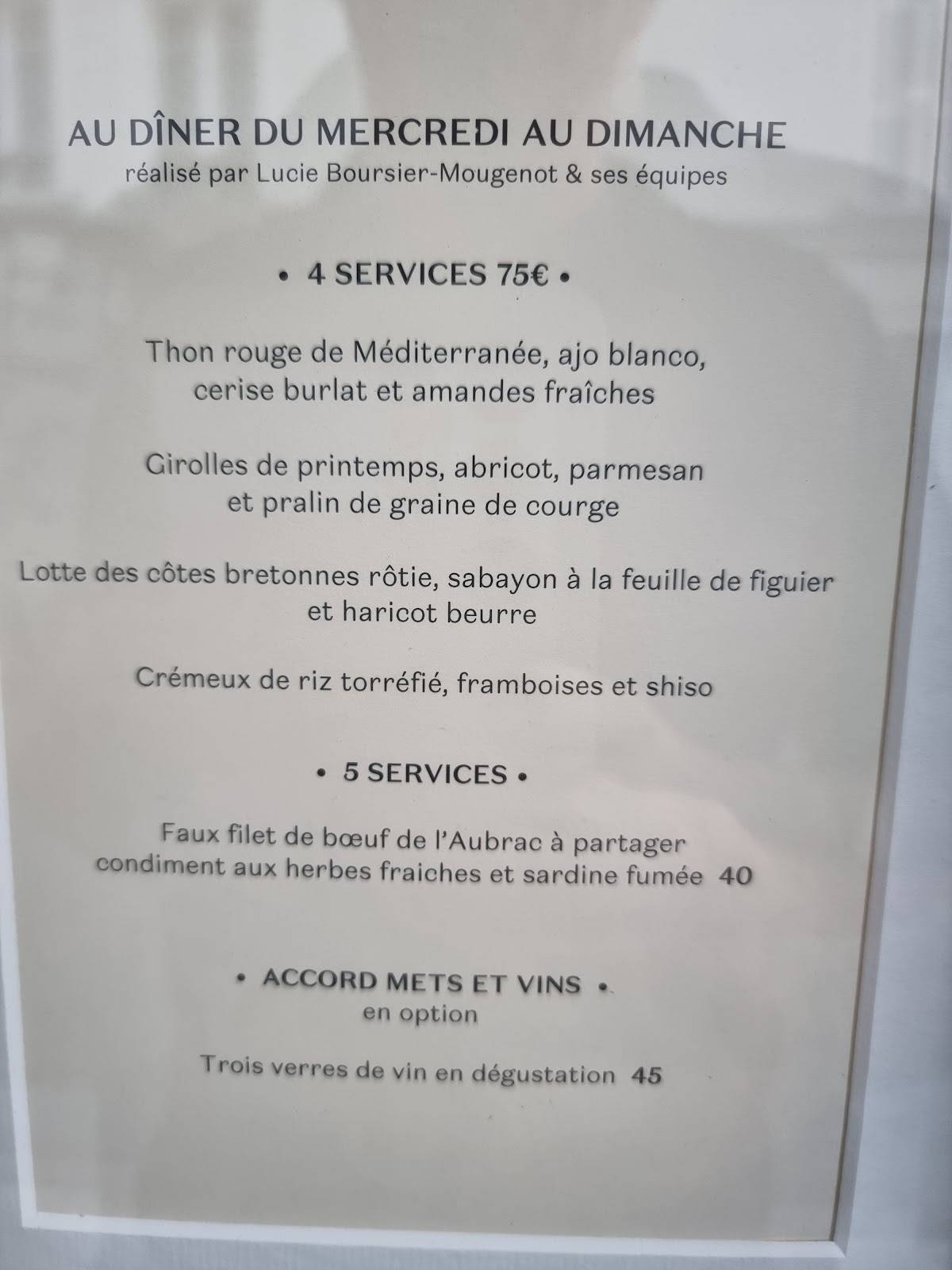 Carta de Restaurant Pétrelle, Paris