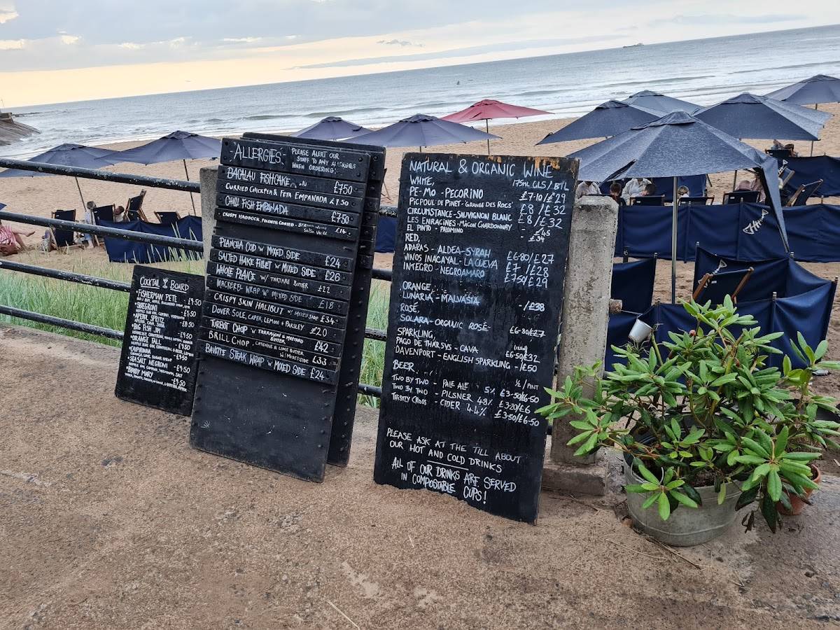 Menu at Riley's Fish Shack restaurant, Tynemouth